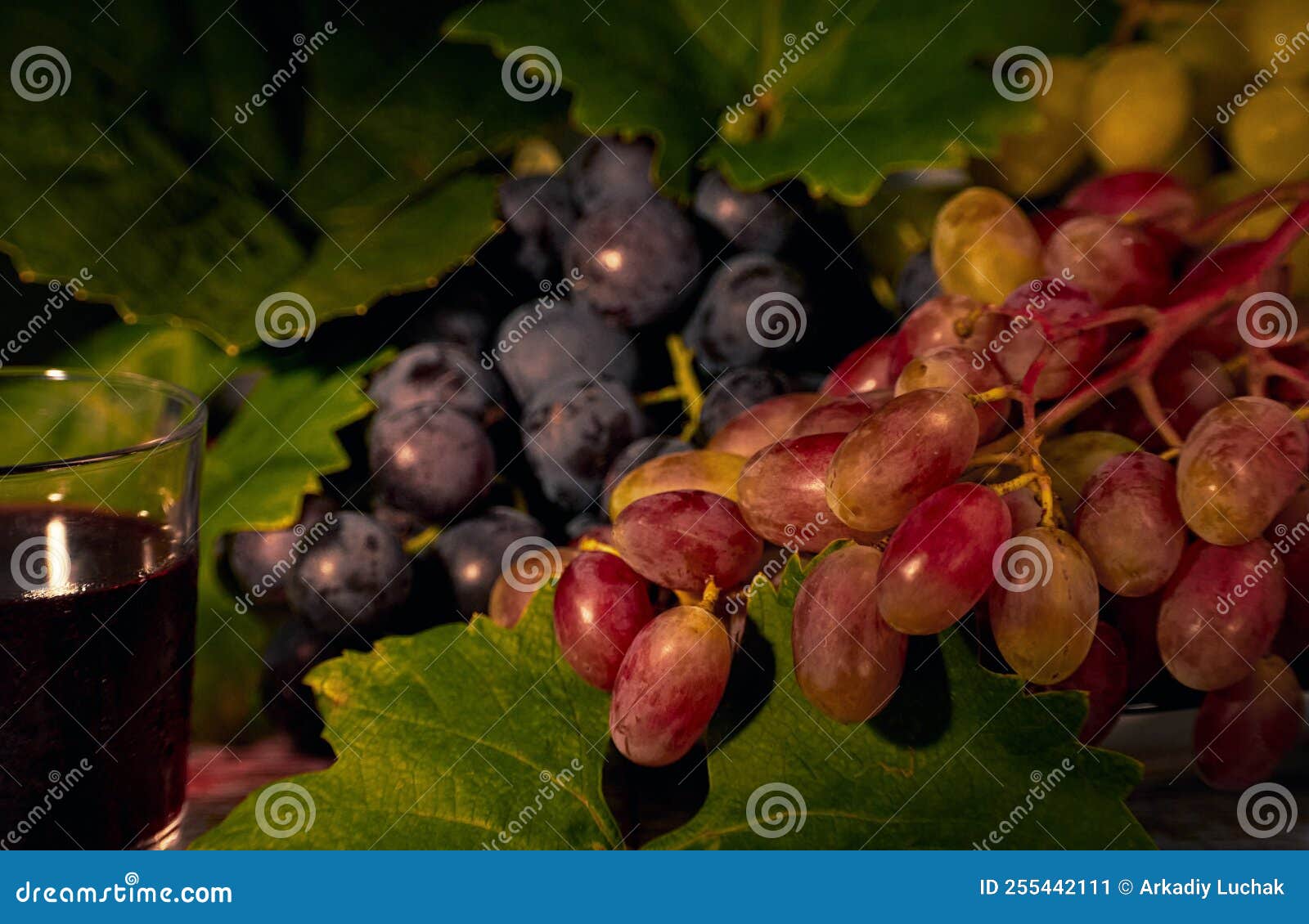 Composition with Three Grape Varieties, White, Black and Pink among ...