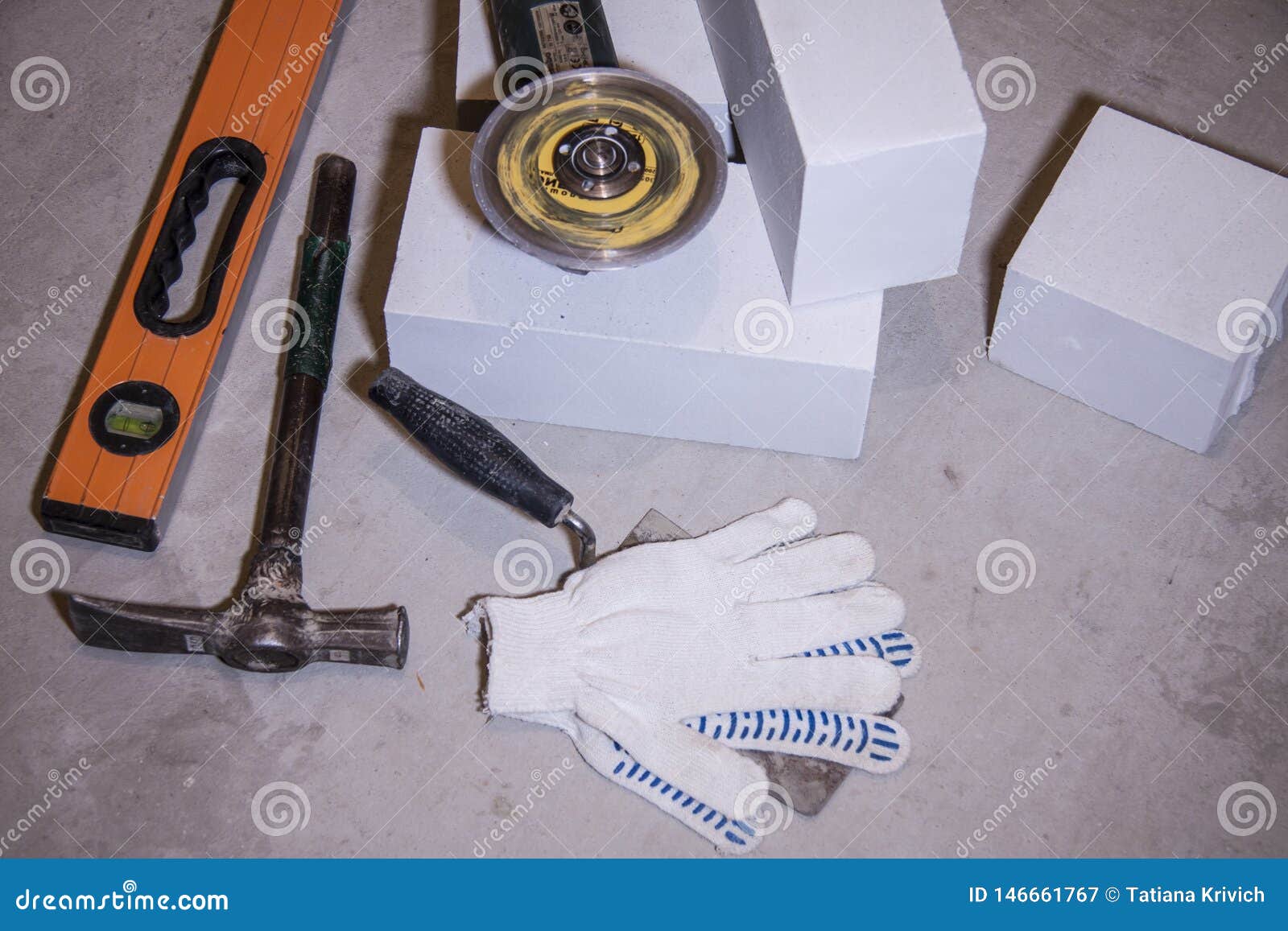 Composition Tools for the Construction and Repair of Buildings. Stock ...