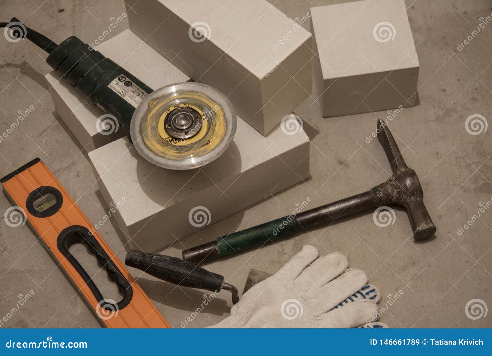 Composition Tools for the Construction and Repair of Buildings. Stock ...