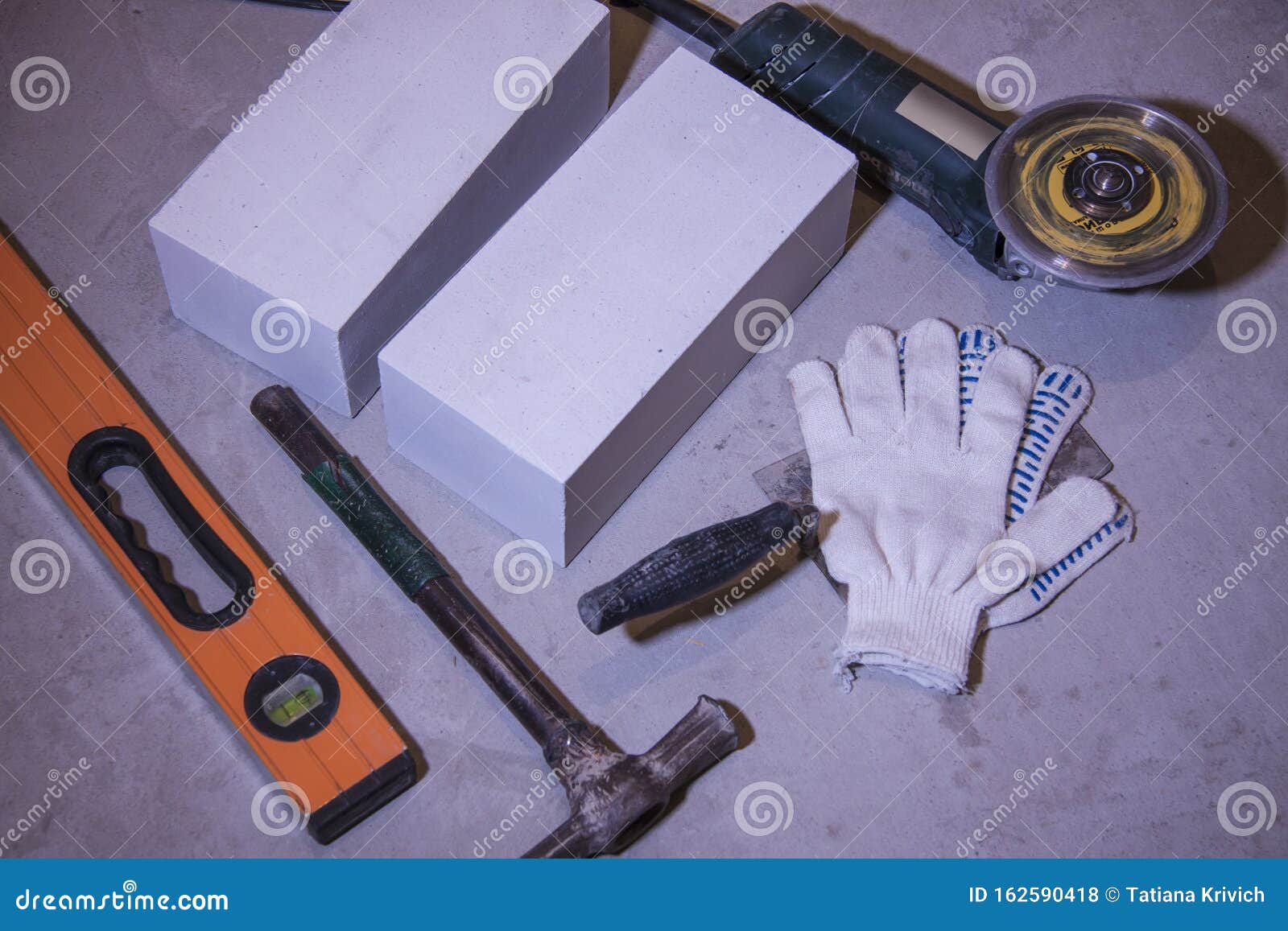 Composition Tools for the Construction and Repair of Buildings. Stock ...