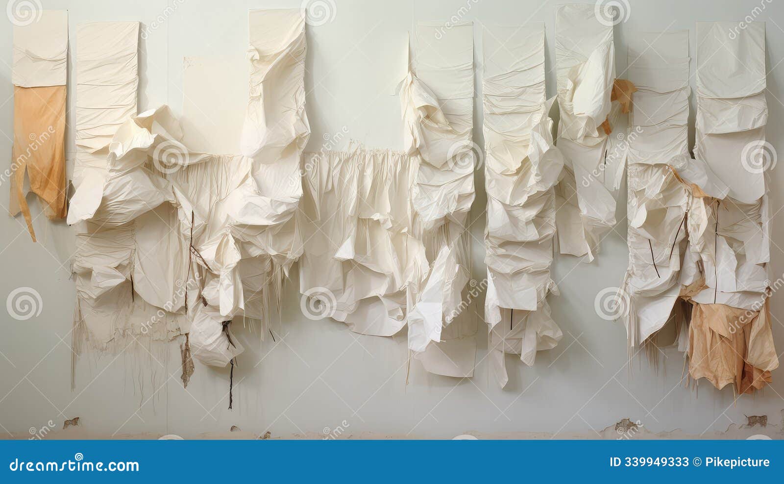 Composition Torn Paper Wall Stock Illustration - Illustration of decay ...
