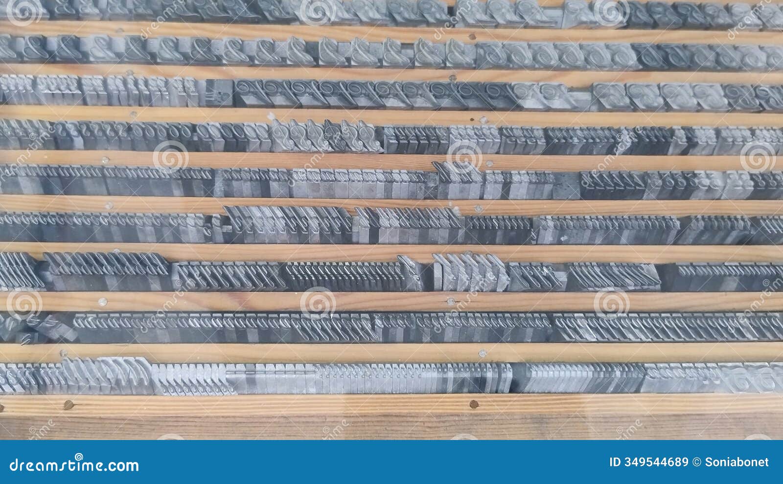 Composition Tray with Printing Types for Printer Machine Stock Image ...