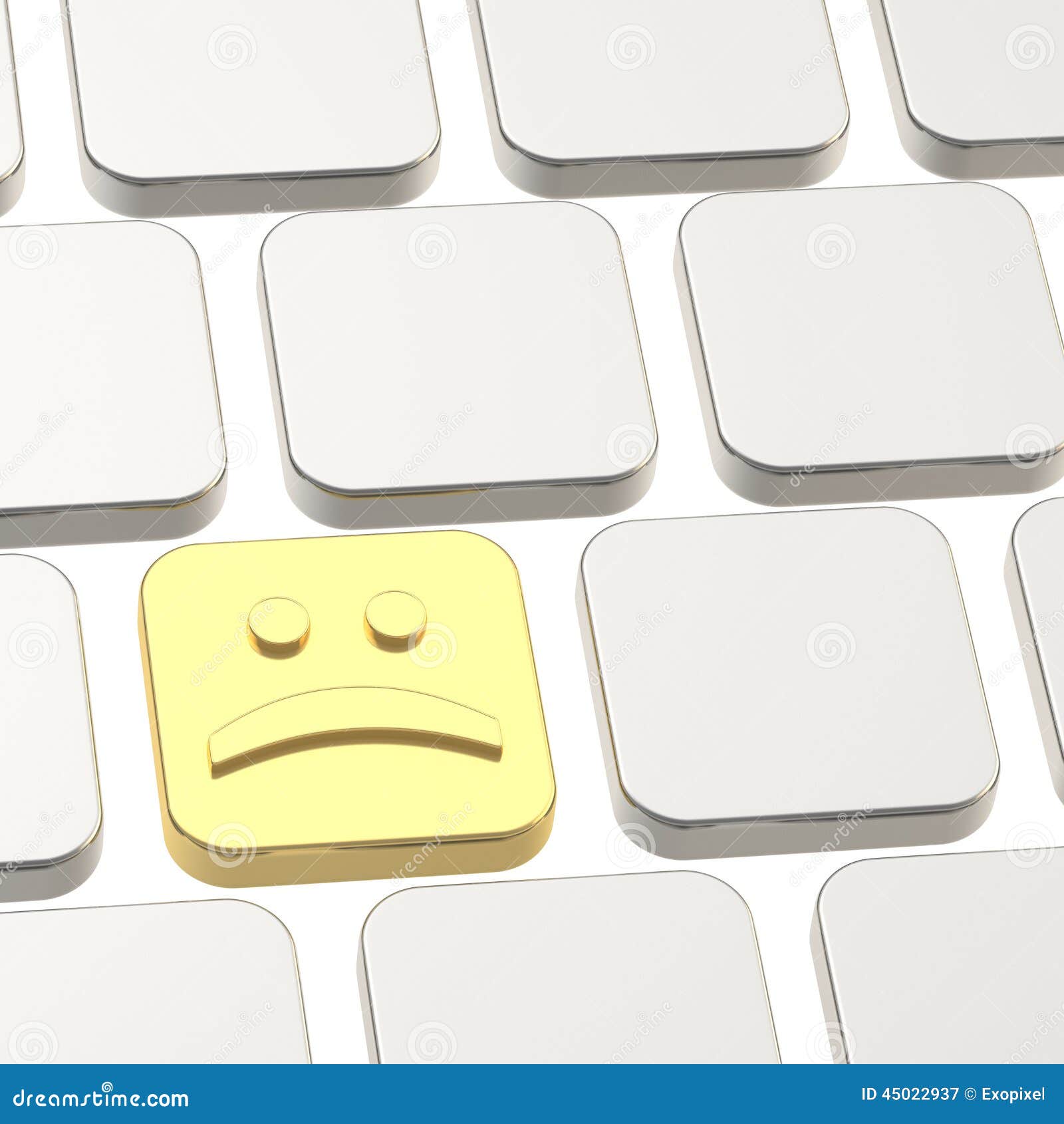 Composition Triste En Bouton De Clavier De Sourire Illustration Stock ...