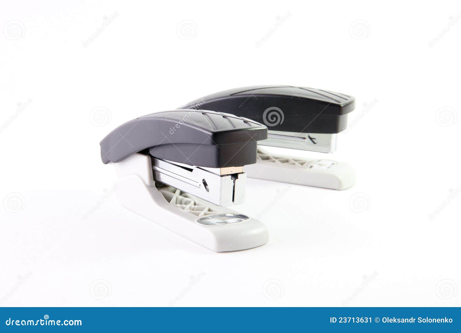 Composition Two Identical Office Staplers Stock Photos - Free & Royalty ...