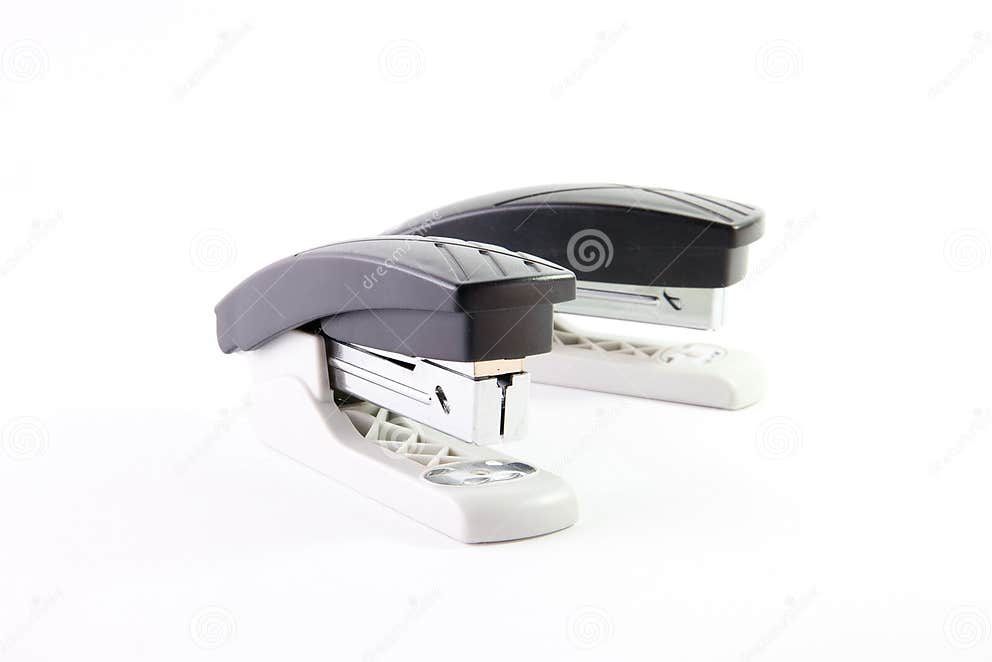 Composition of Two Identical Office Staplers Stock Image - Image of ...