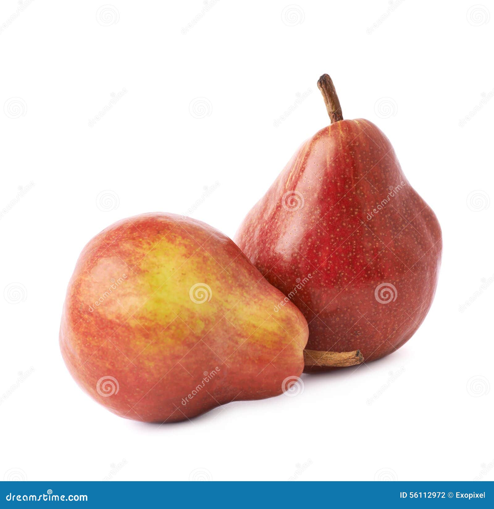 Composition of Two Red Pears Isolated Stock Photo - Image of vitamin ...