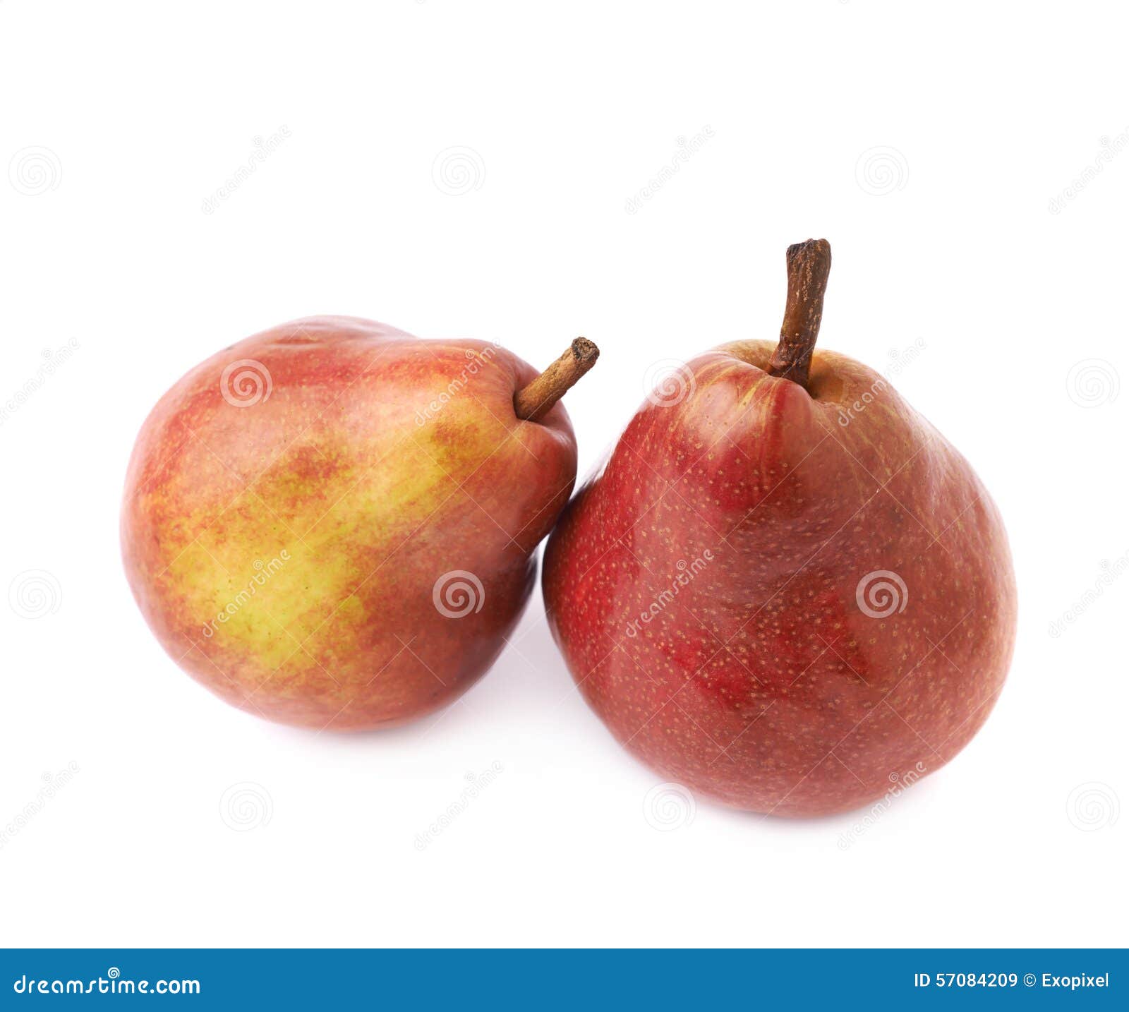 Composition of Two Red Pears Isolated Stock Image - Image of studio ...