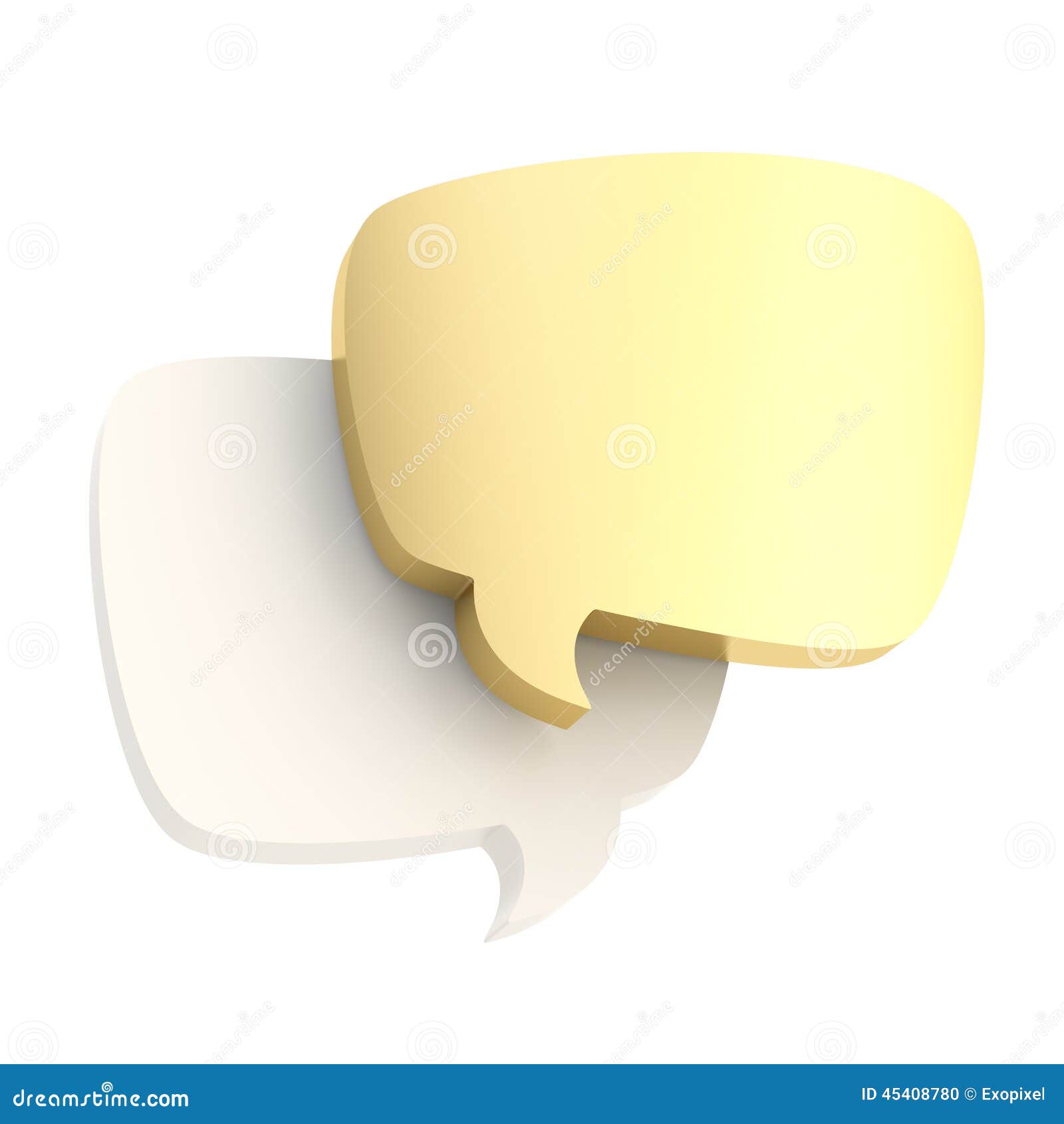 Composition of Two Text Bubbles Isolated Stock Illustration ...