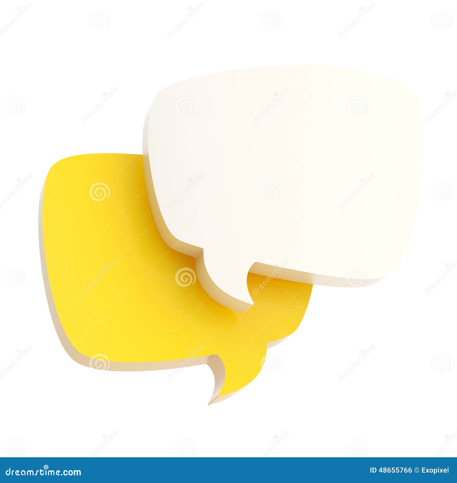 Composition of Two Text Bubbles Isolated Stock Illustration ...