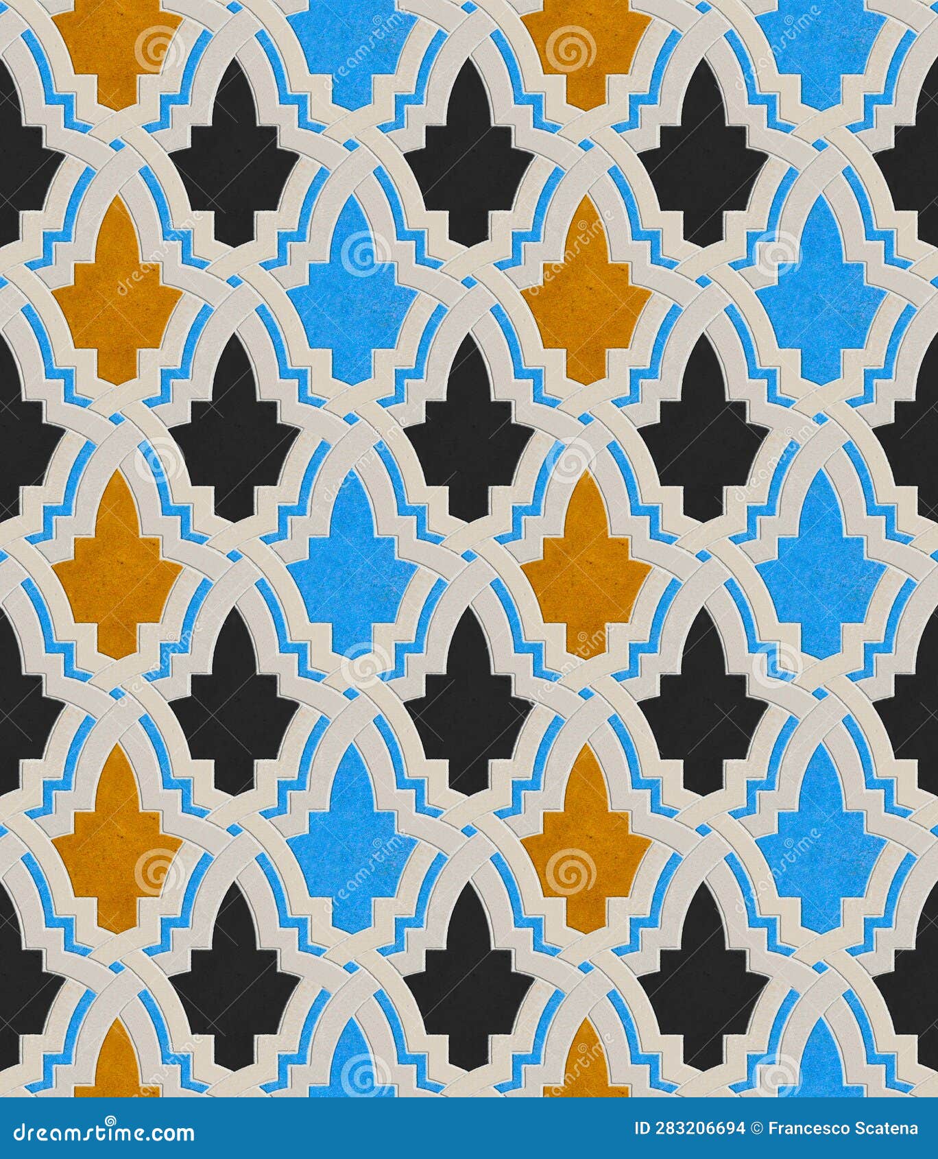 Composition of Typical Arabic Wall Decorations with Colored Ceramic ...