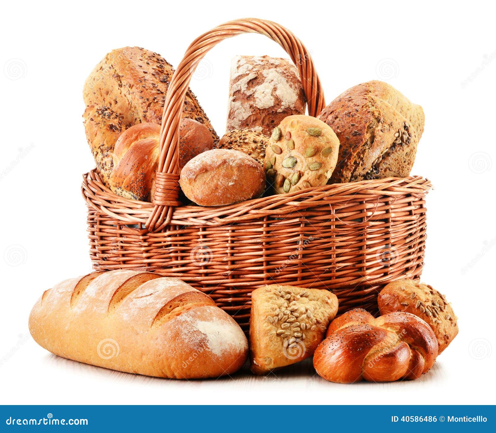Composition with Variety of Baking Products on White Stock Photo ...