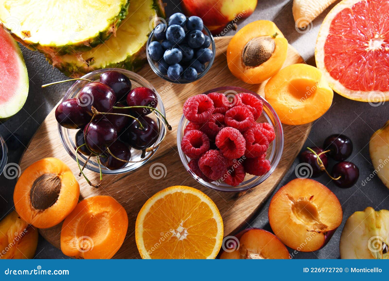 Composition with a Variety of Fresh Culinary Fruits Stock Photo - Image ...