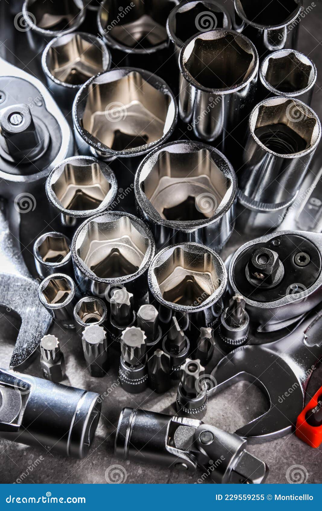 Composition with a Variety of Metal Tools Stock Image - Image of ...