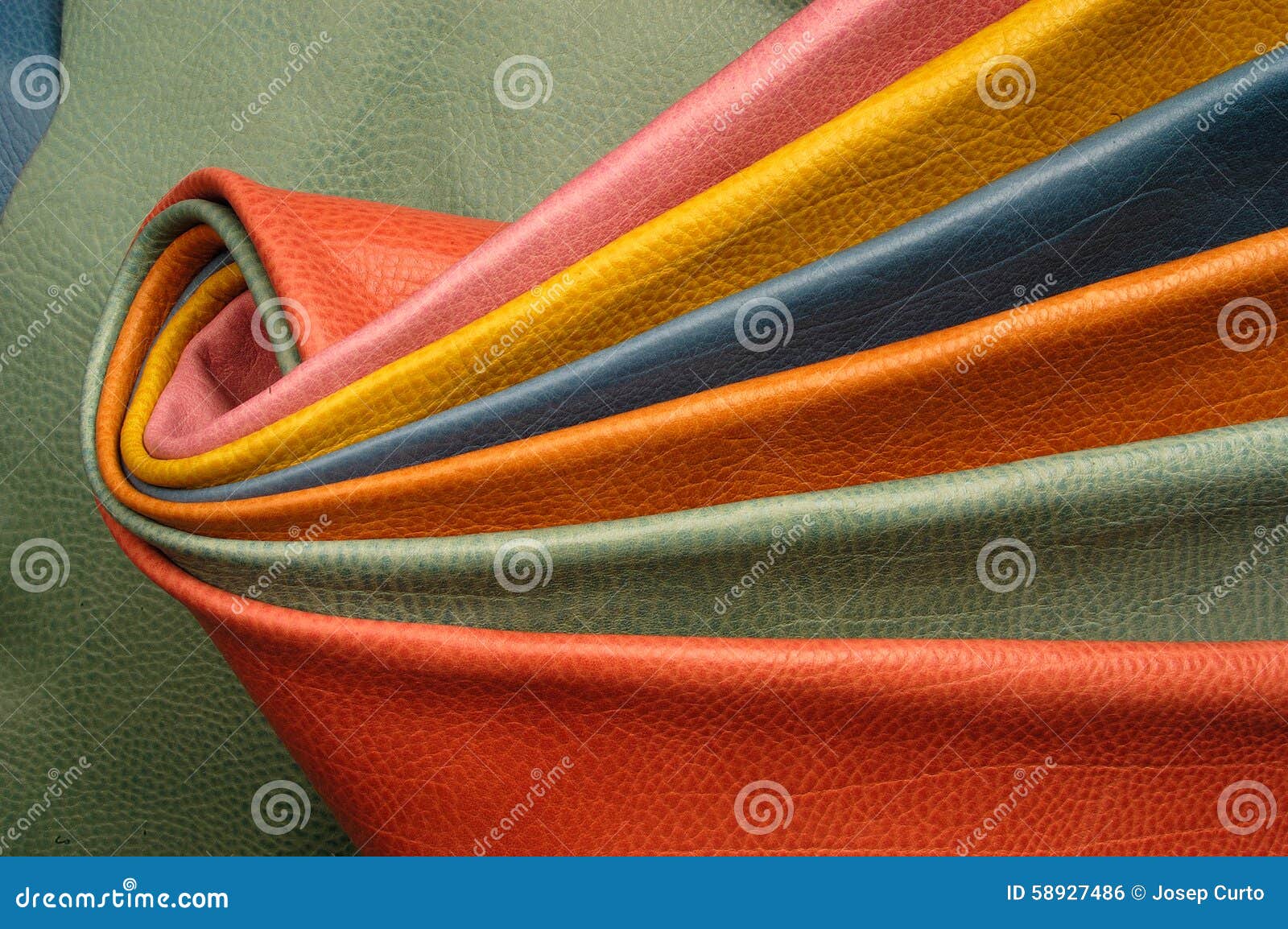 Composition with Various Colorful Skins, Leather Stock Photo - Image of ...