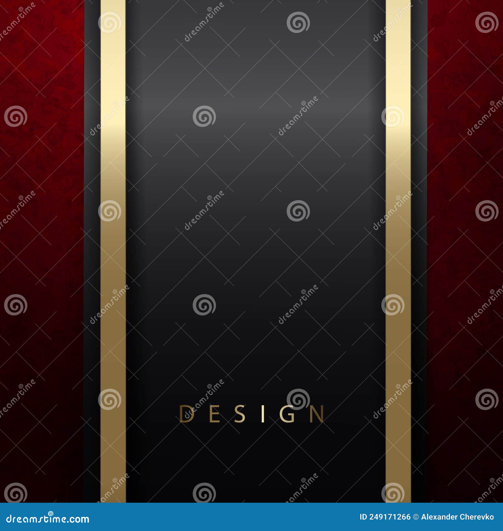 Composition with a Vertical Frame on a Red Textural Background with a ...