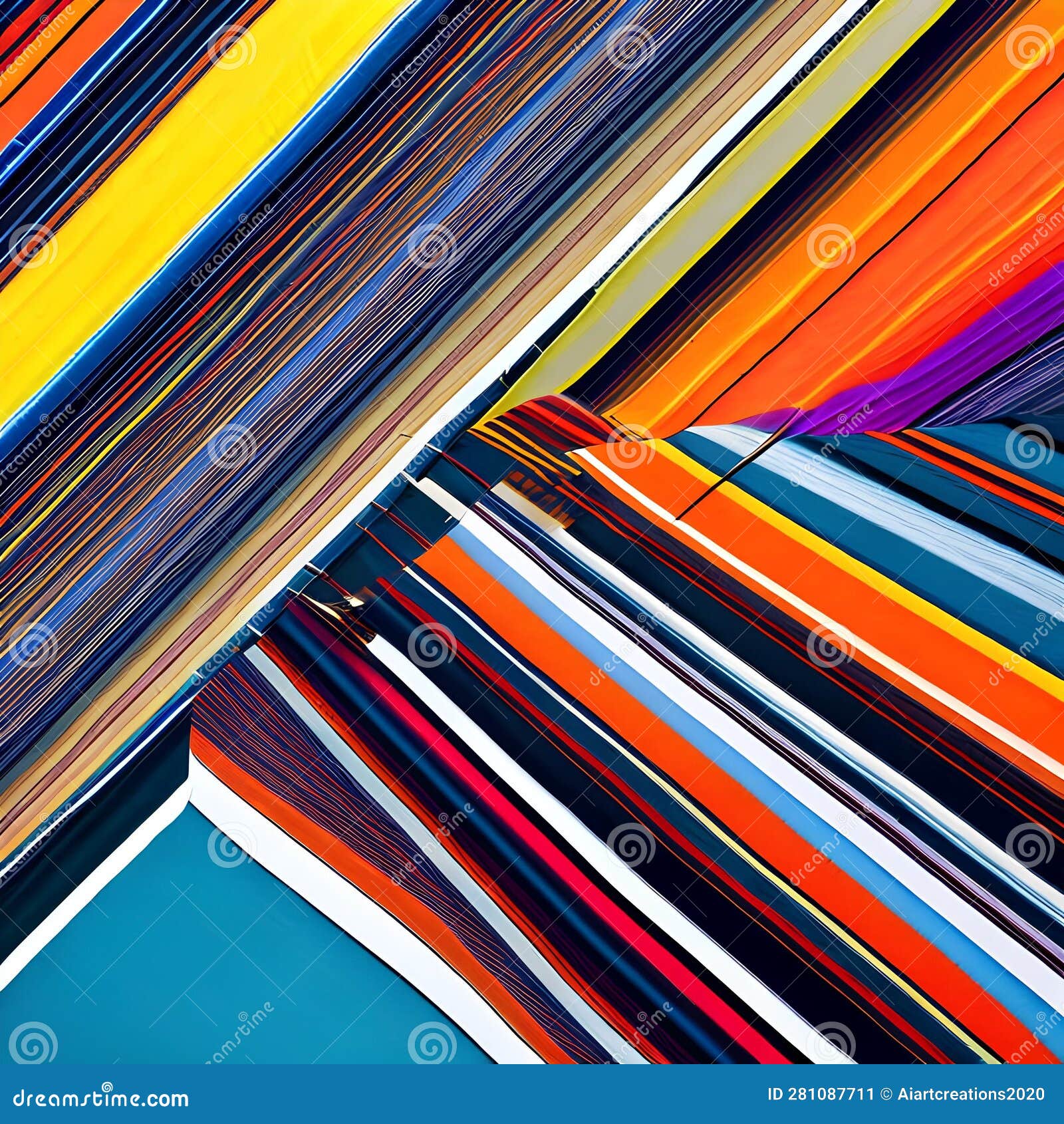 A Composition of Vibrant Energy and Rhythm, with Pulsating Lines ...