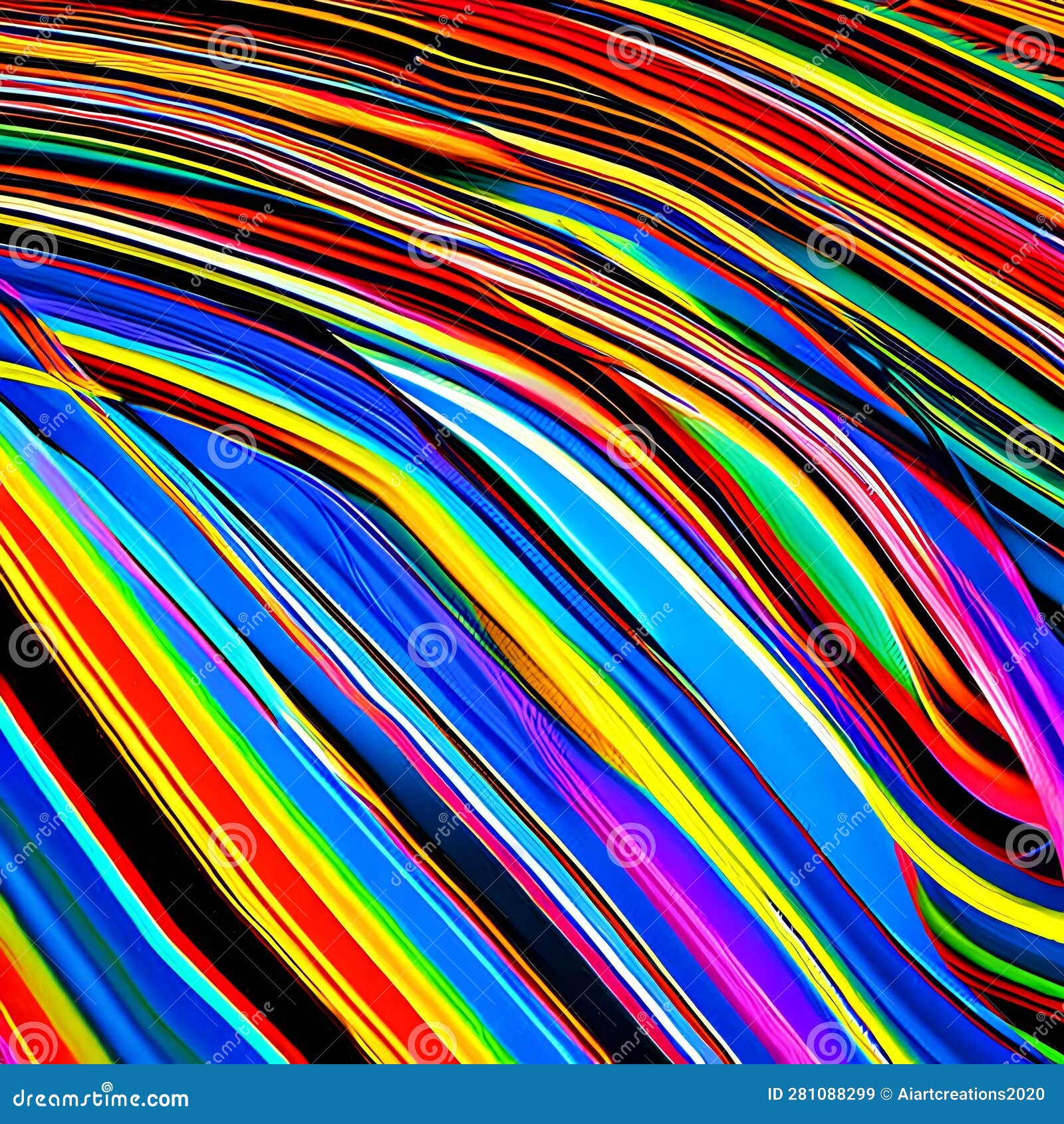 A Composition of Vibrant Energy and Rhythm, with Pulsating Lines ...