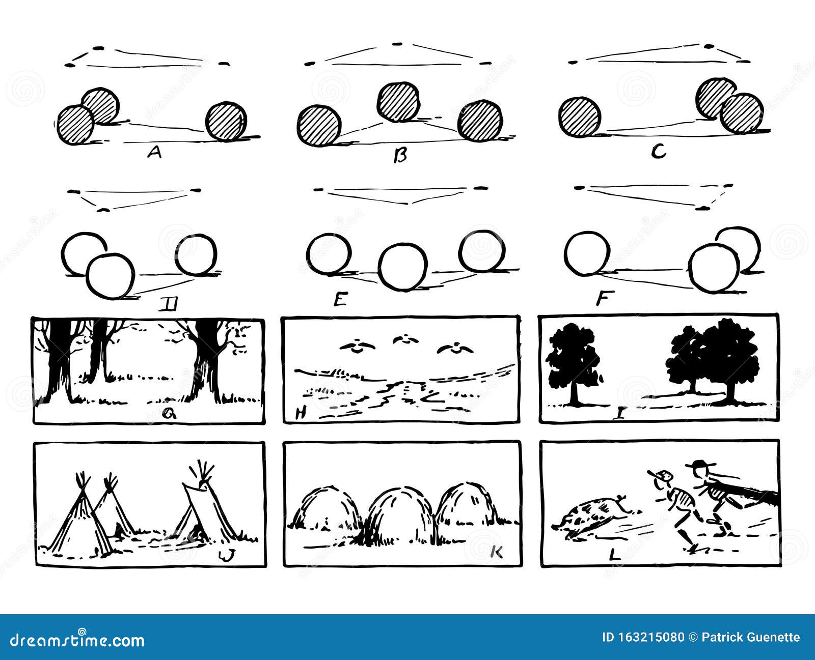 Composition, Visual Elements or Ingredients, Vintage Engraving Stock ...