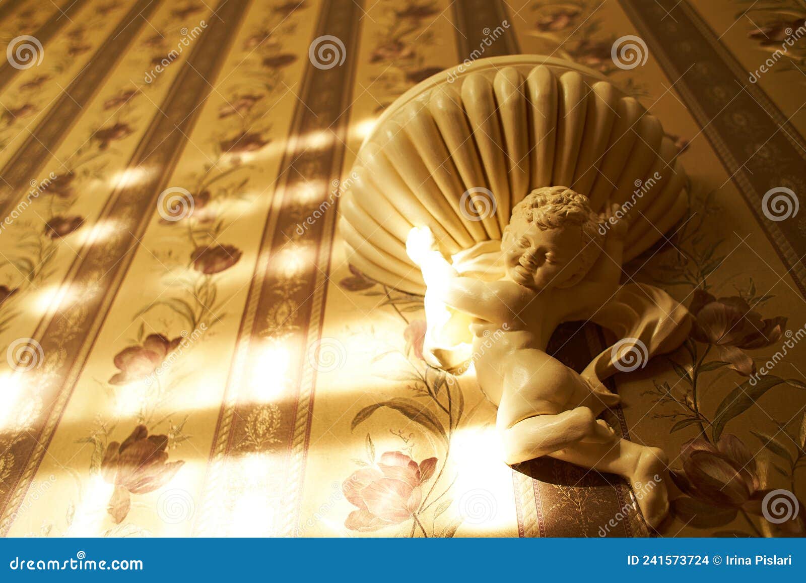 A Composition Wall Bracket with Angel Support. Stock Photo - Image of ...