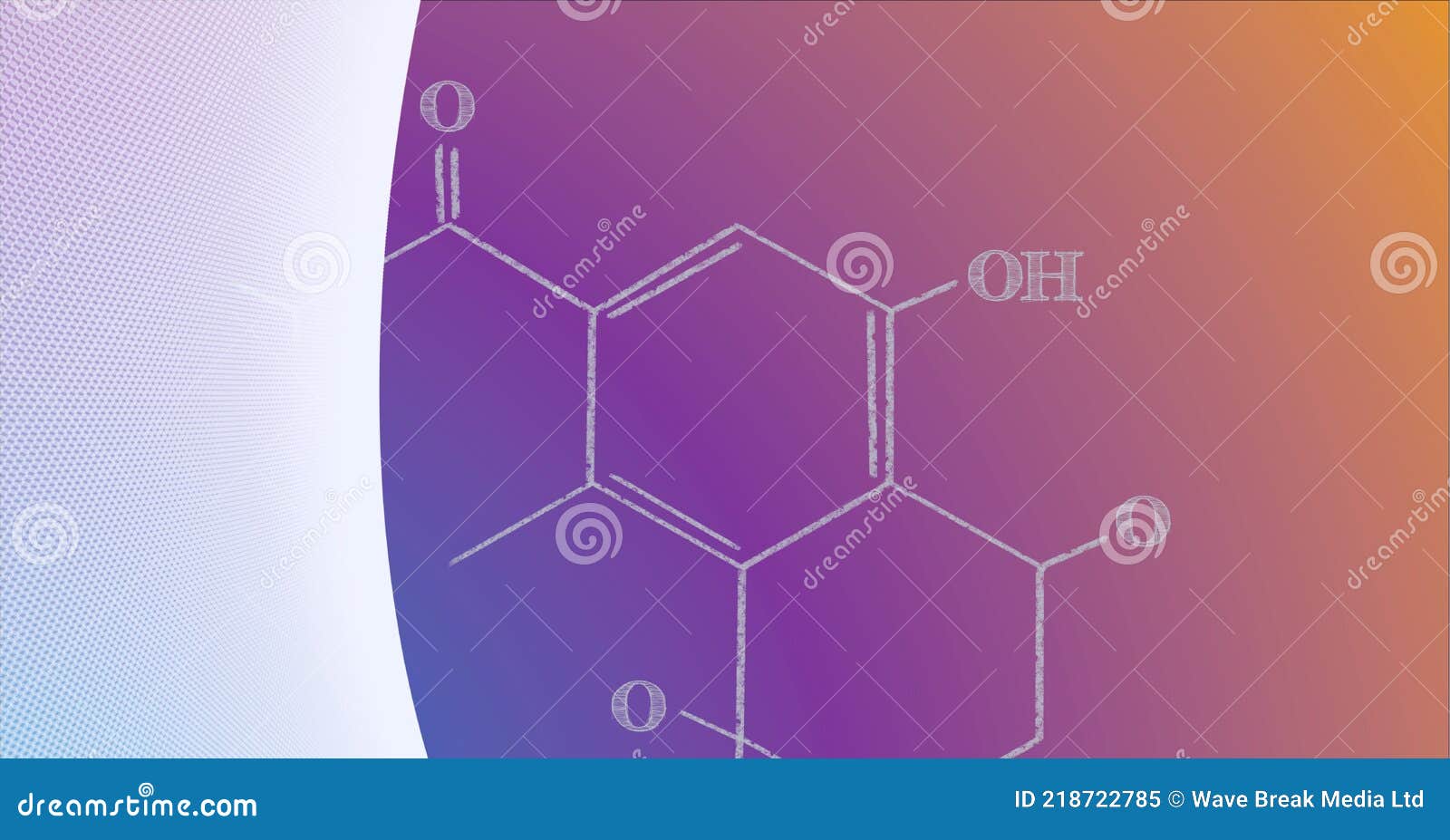 Composition of White Chemical Compounds Structures on White and ...