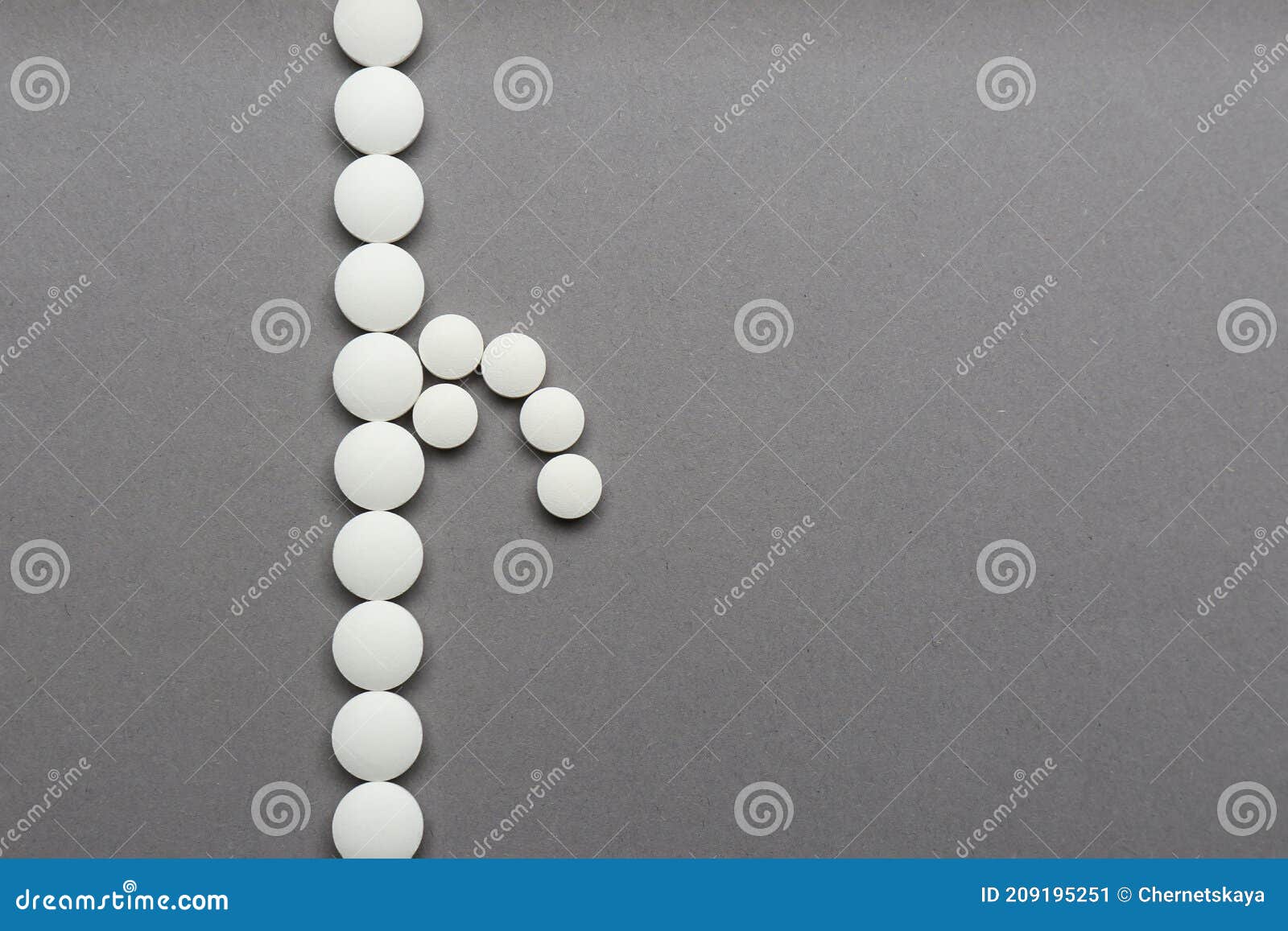 Composition of White Pills Symbolizing Potency Problems on Grey ...