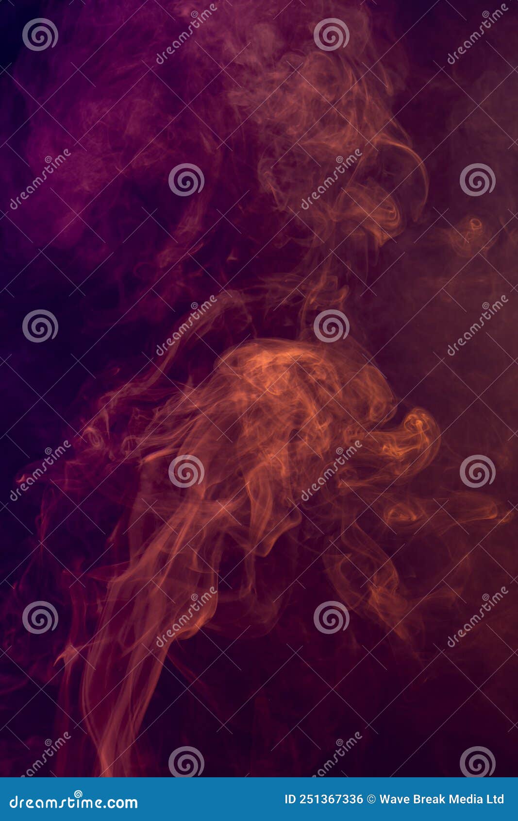 Composition of White Smoke with Red Light on Black Background Stock ...