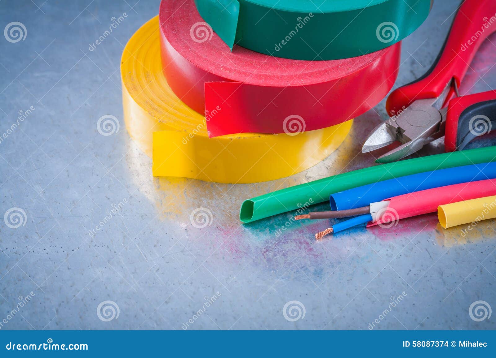 Composition of Wire Protection Copper Cables Sharp Nippers Insul Stock ...