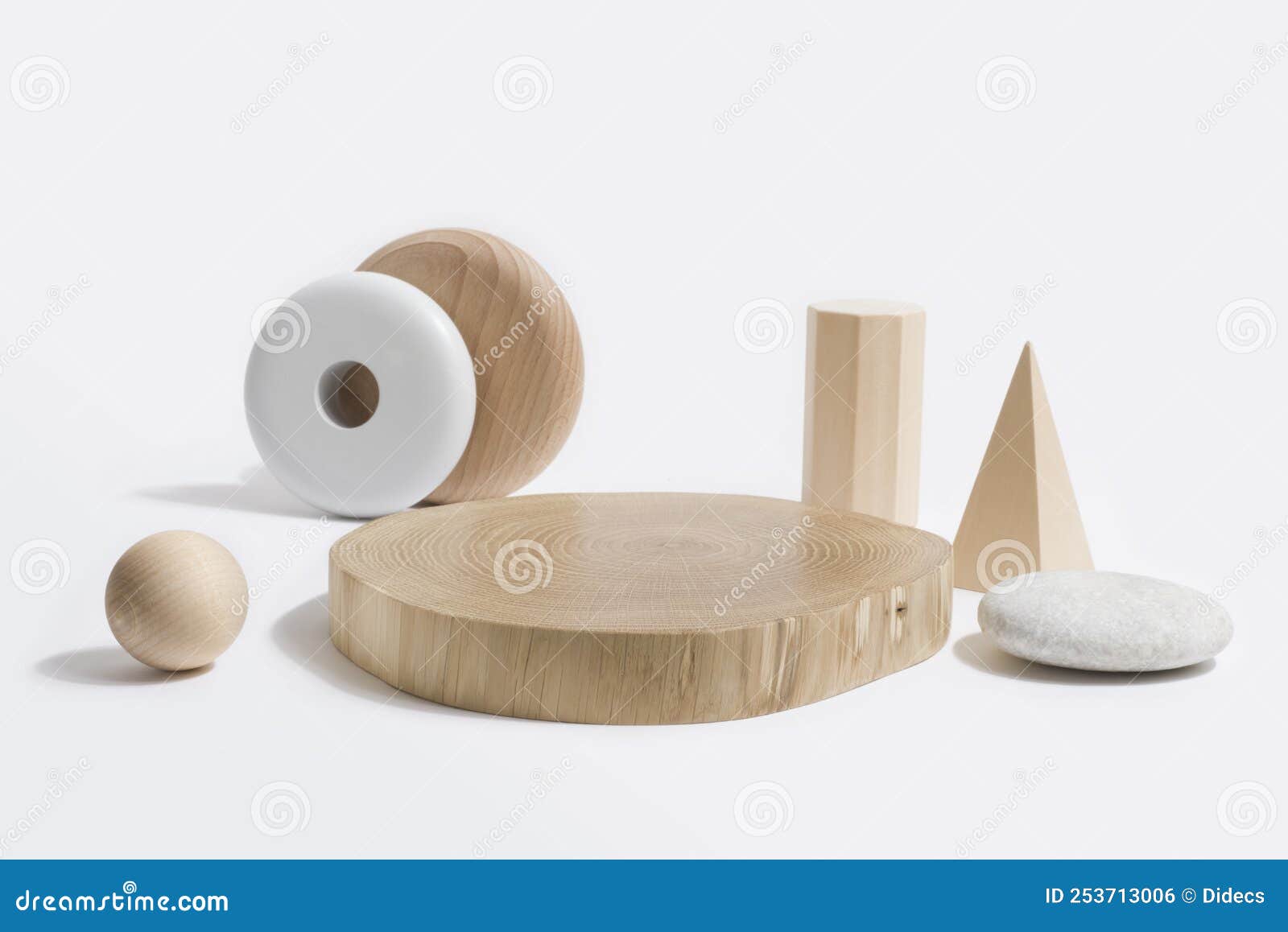 3D Shape Objects. Modern Graphic Texture. Bright Gradient. Render ...