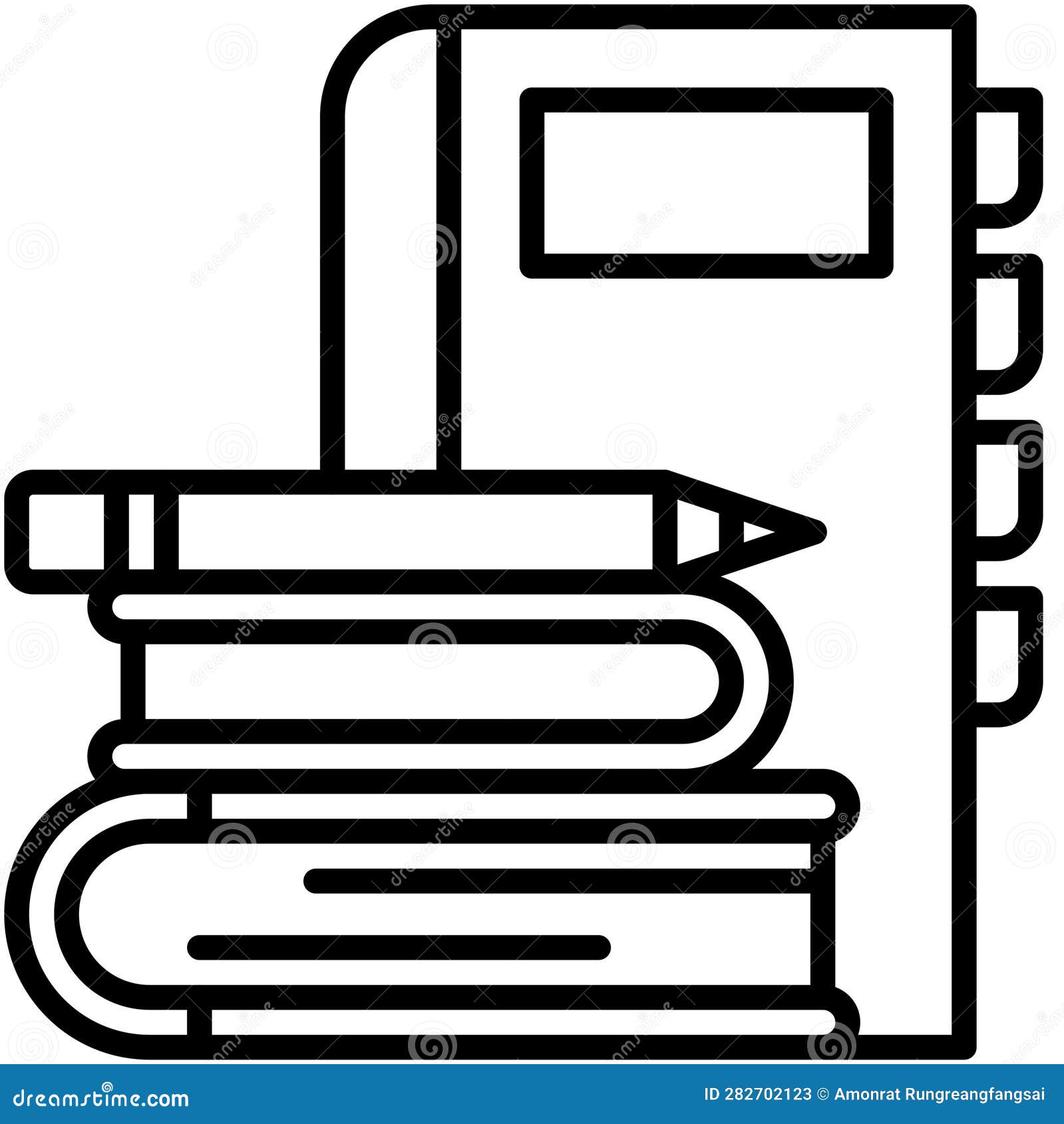 Composition Writing Icon, High School Related Vector Illustration Stock ...