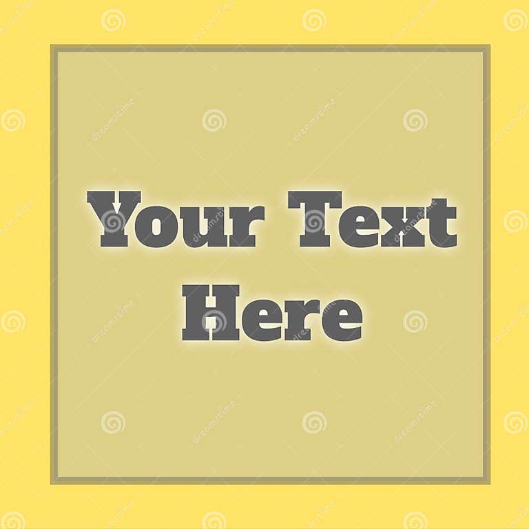 Composition of Your Text Here Over Yellow Background Stock Illustration ...