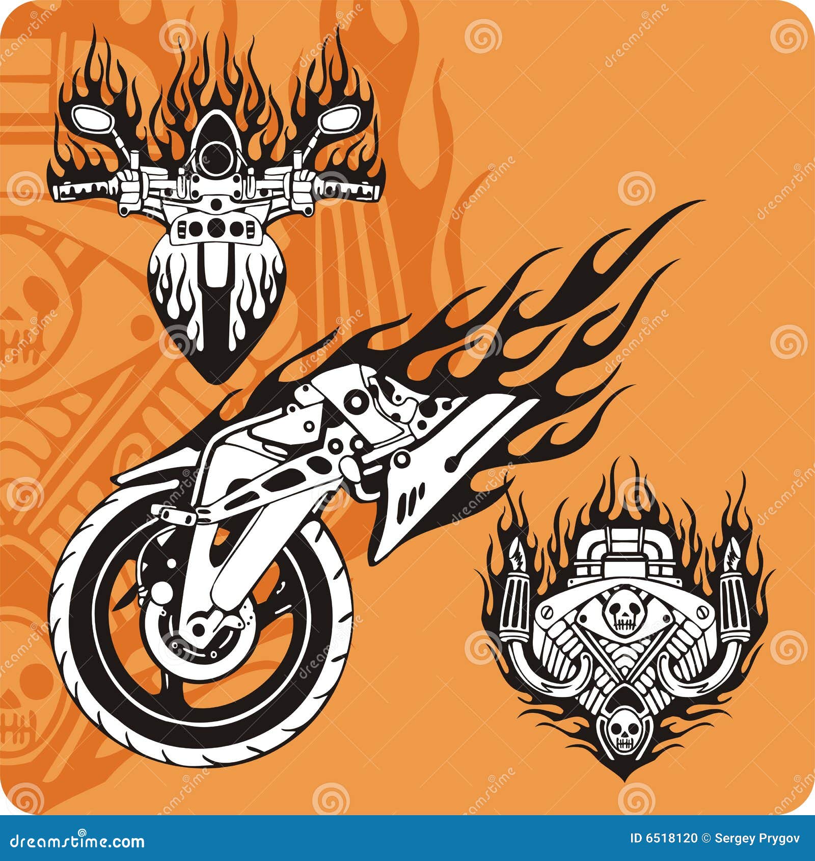 Compositions De Moto - Positionnement 6 Illustration Stock ...