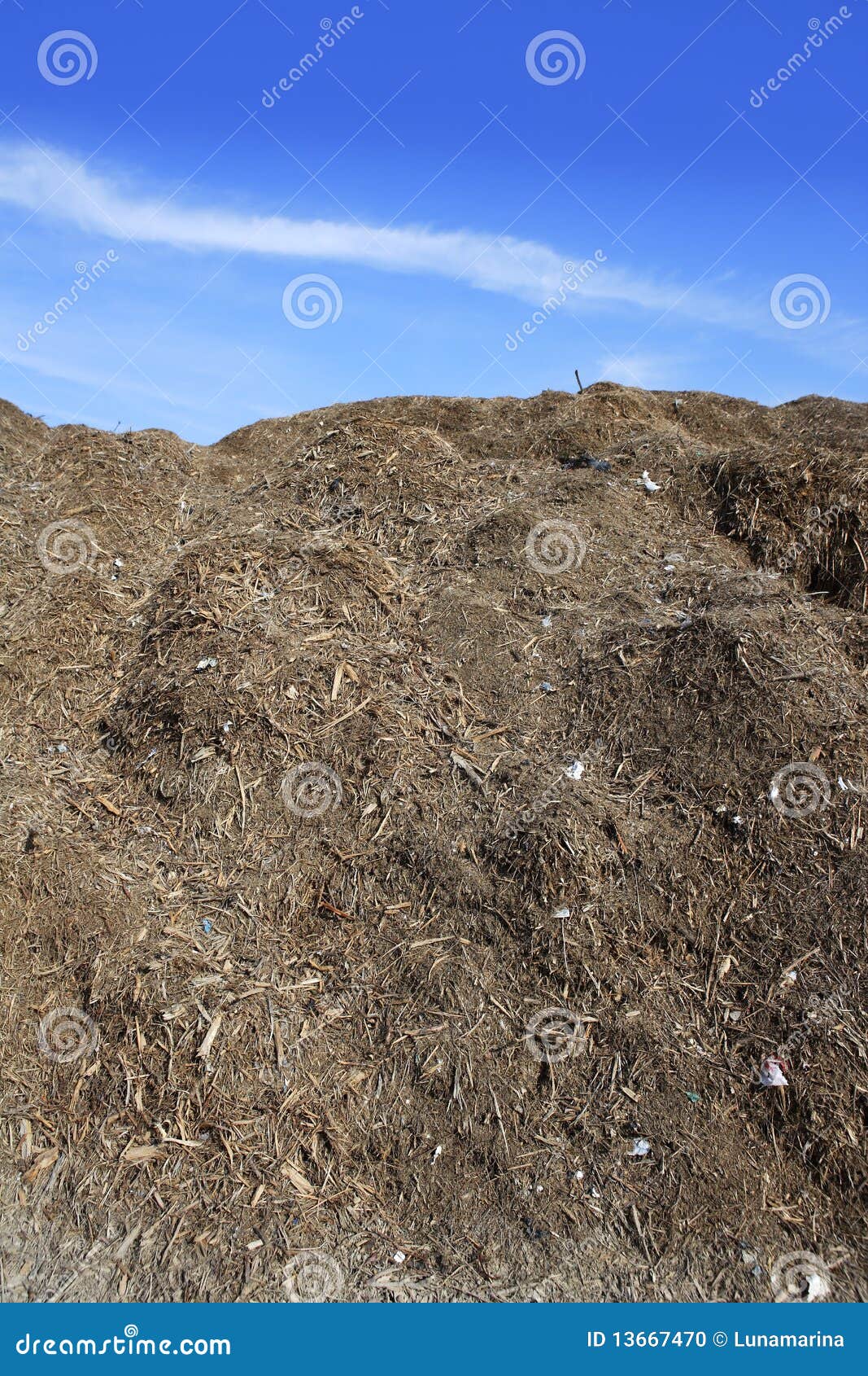 Compost Big Mountain Outdoor Ecological Recycle Stock Photo - Image of ...