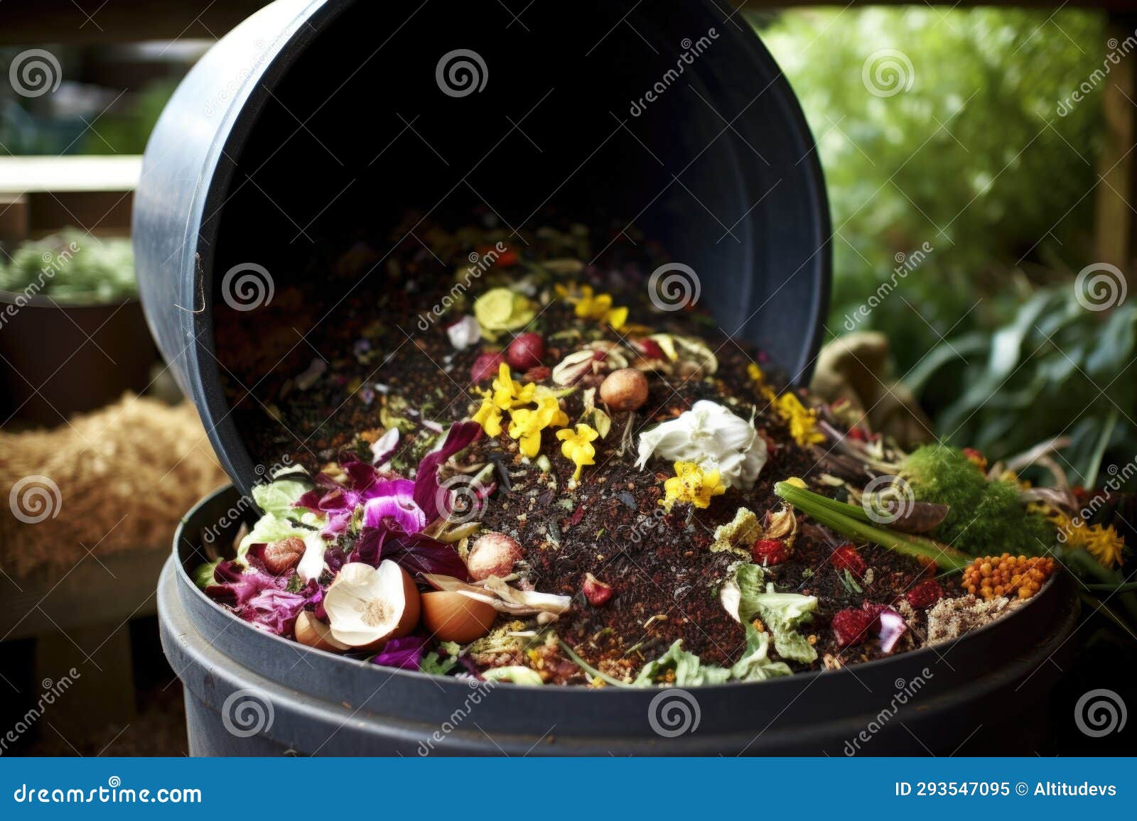 Compost Bin Filled with Various Organic Waste Stock Image - Image of ...