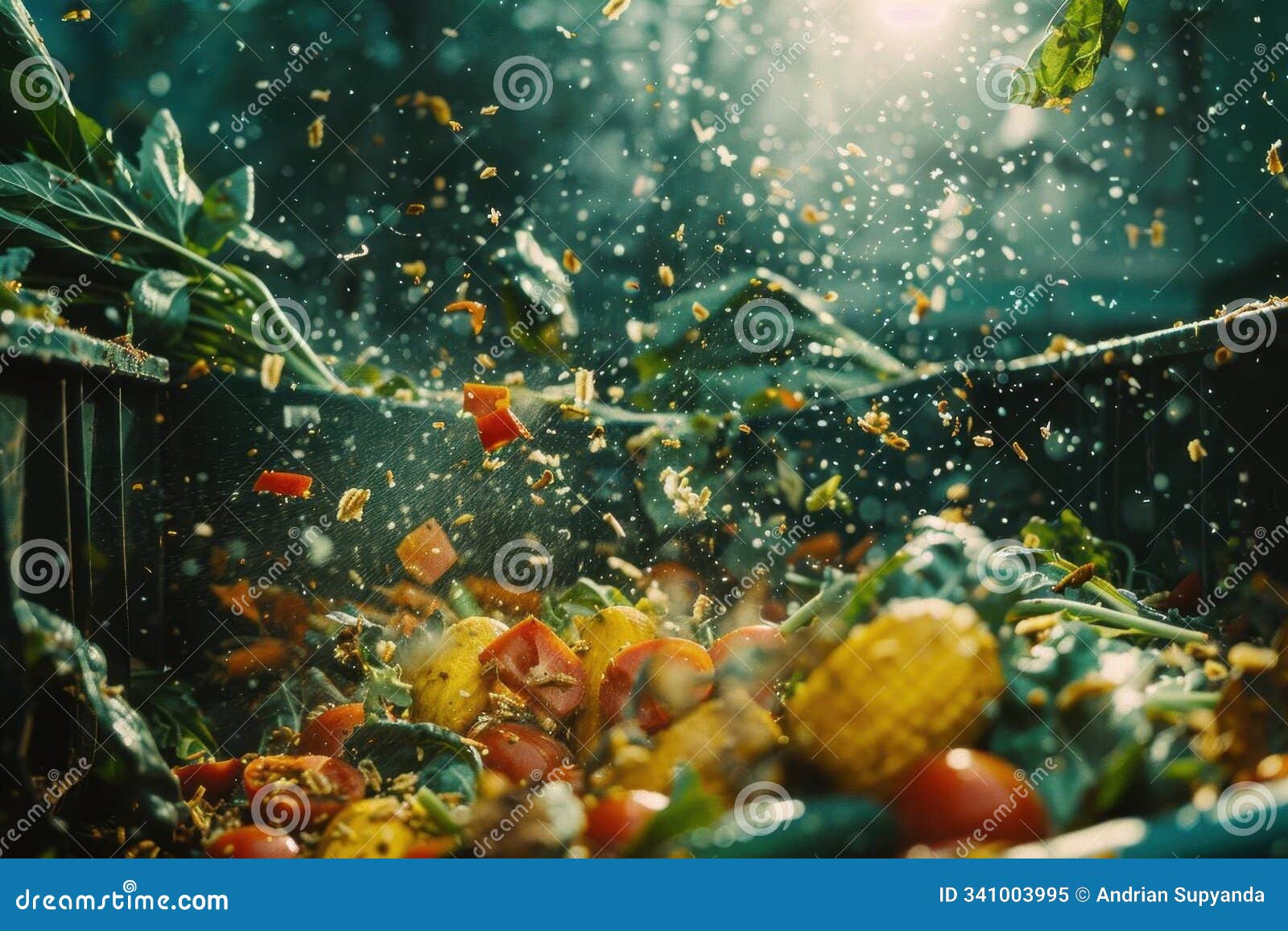 Compost Bin, Food Waste Transformation Stock Illustration ...