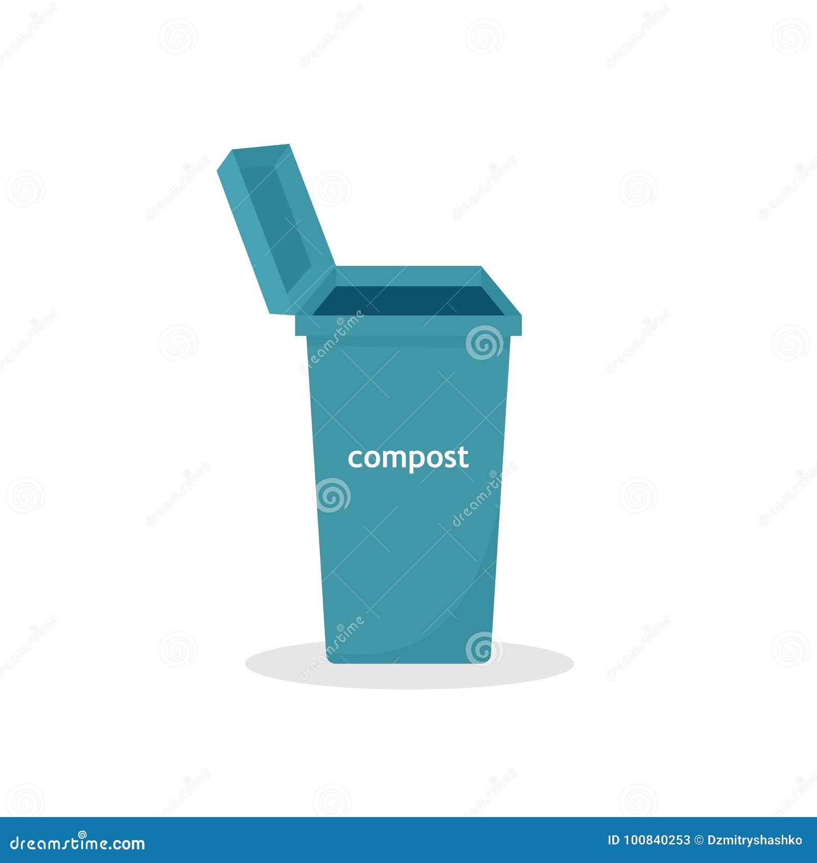 Compost bin icon stock vector. Illustration of composting - 100840253