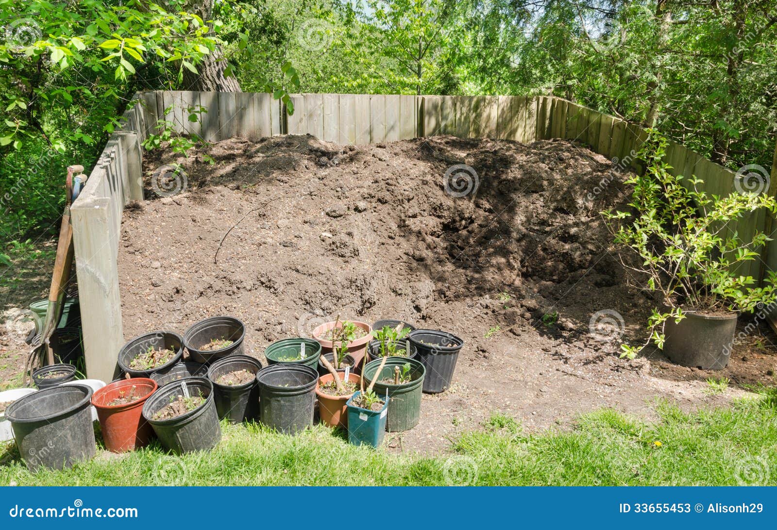 Compost bin stock image. Image of gardens, care, botanical - 33655453