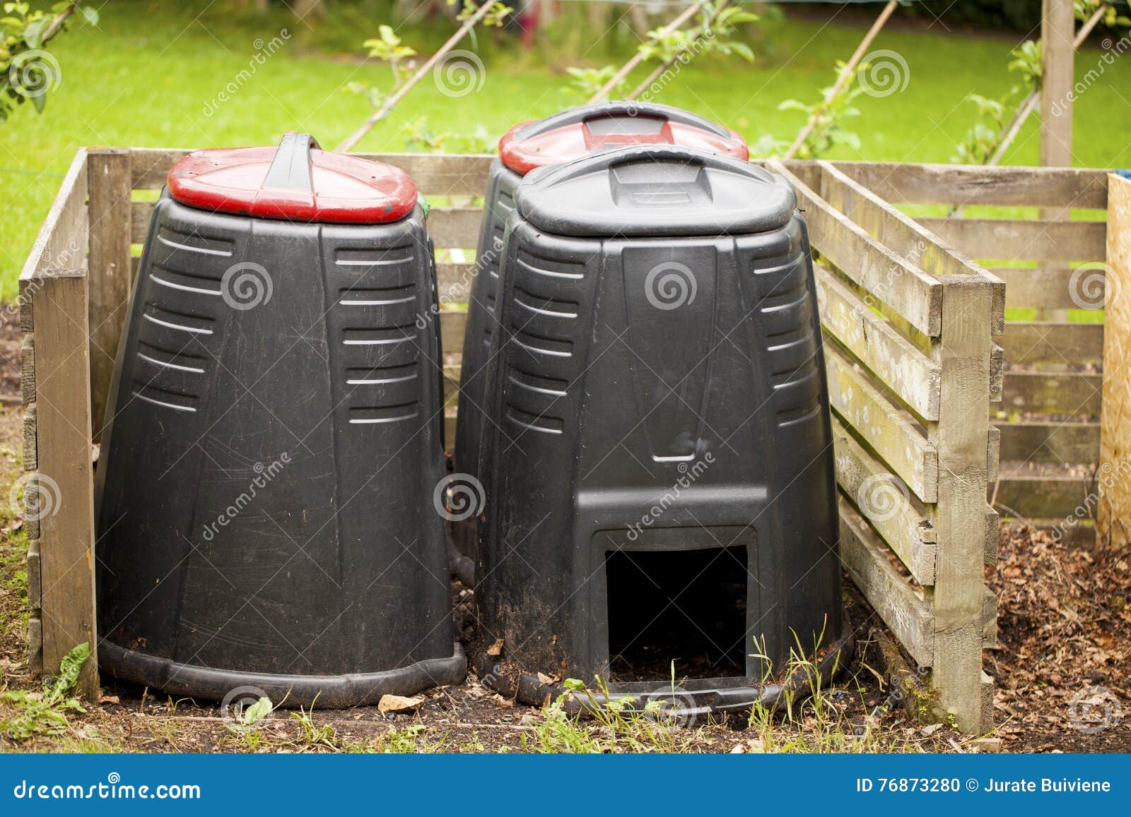 Compost bins stock photo. Image of plant, heap, bins - 76873280