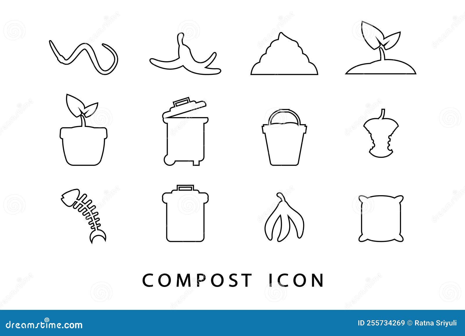 Compost Design Vector Icon Flat Isolated Illustration Stock Vector ...