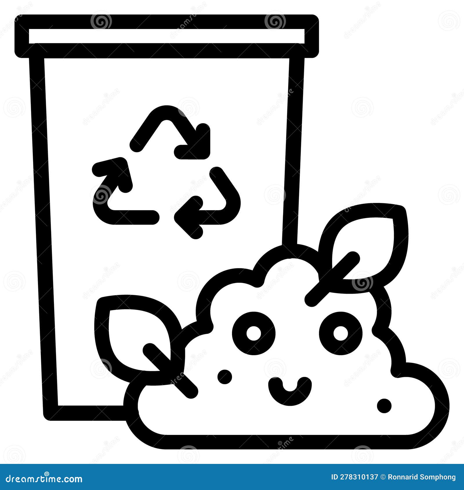 Compost Icon Best Quality Outline Symbol Icon Vector Stock Vector ...