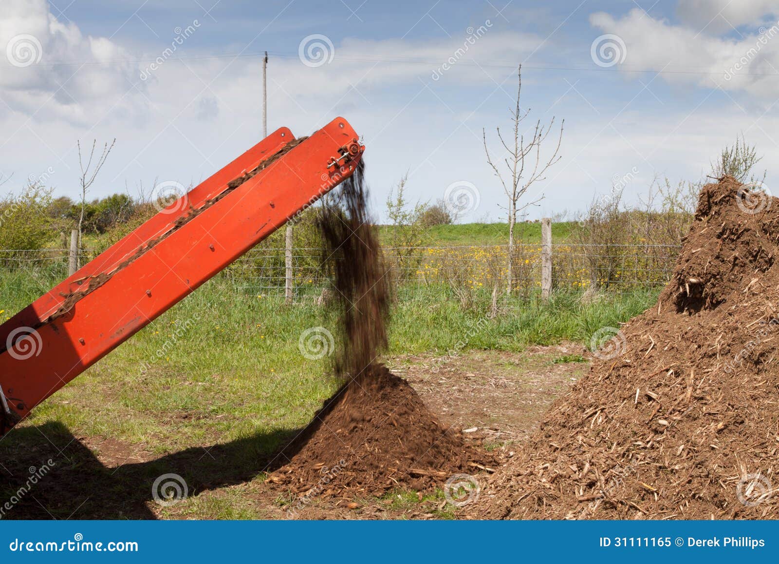 Compost Machinery Operating Stock Image - Image of tray, pile: 31111165