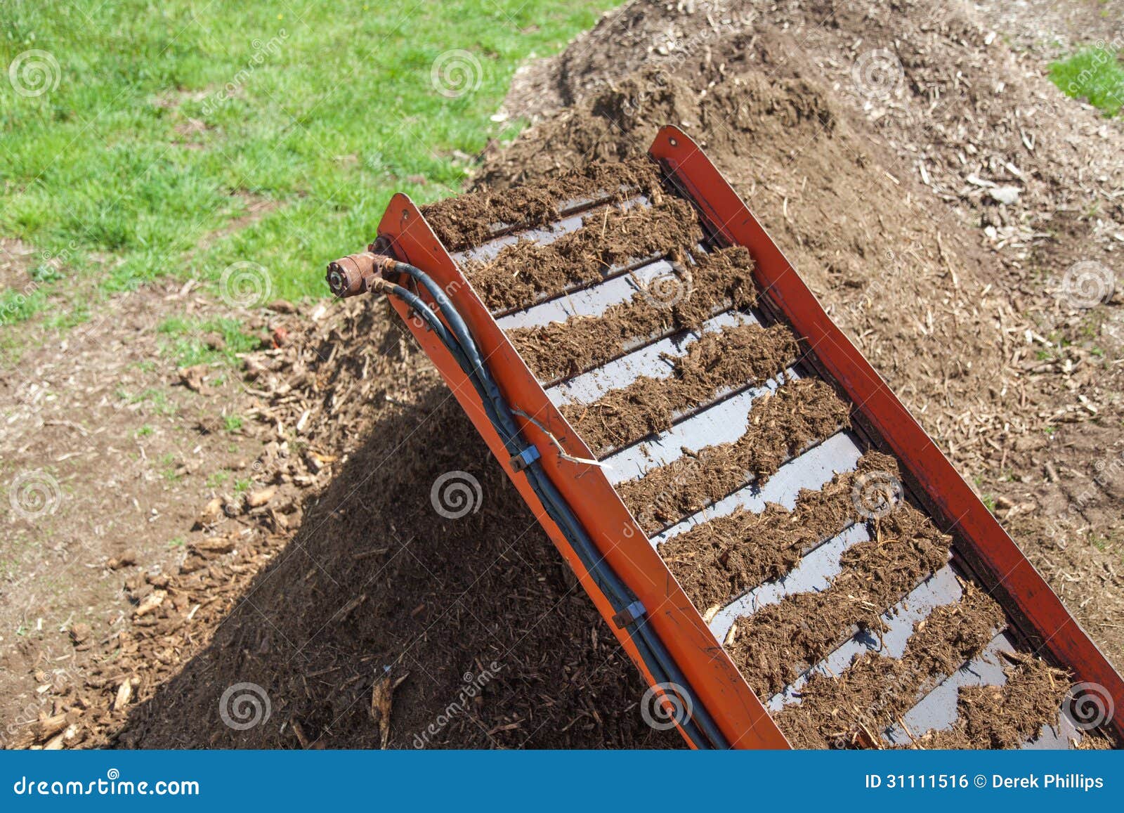 Compost Machinery Operating Stock Photo - Image of manufacturing ...