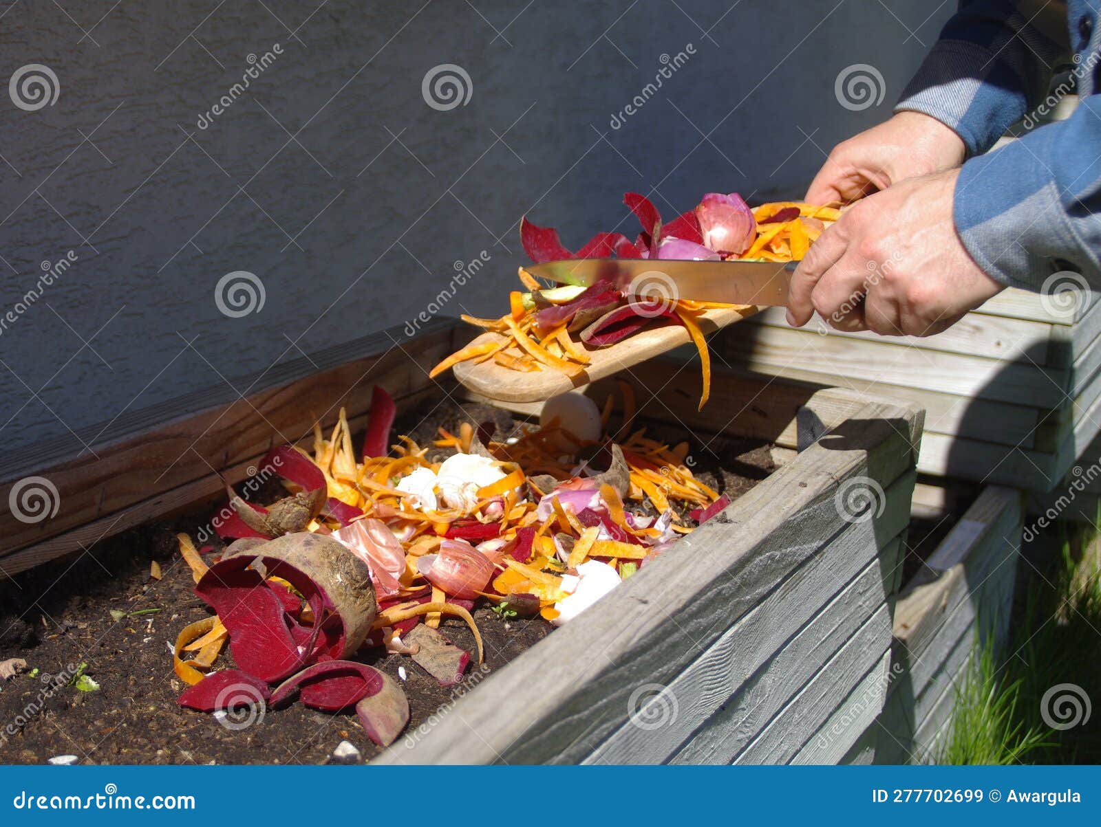 Compost from Kitchen Organic Waste and Home Recycling Stock Image ...