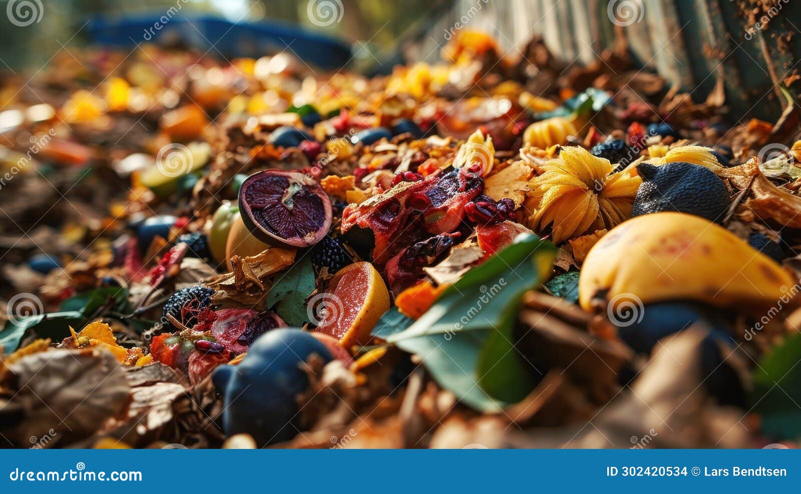Compost Pile with Fruit Peels - AI Generated Stock Illustration ...