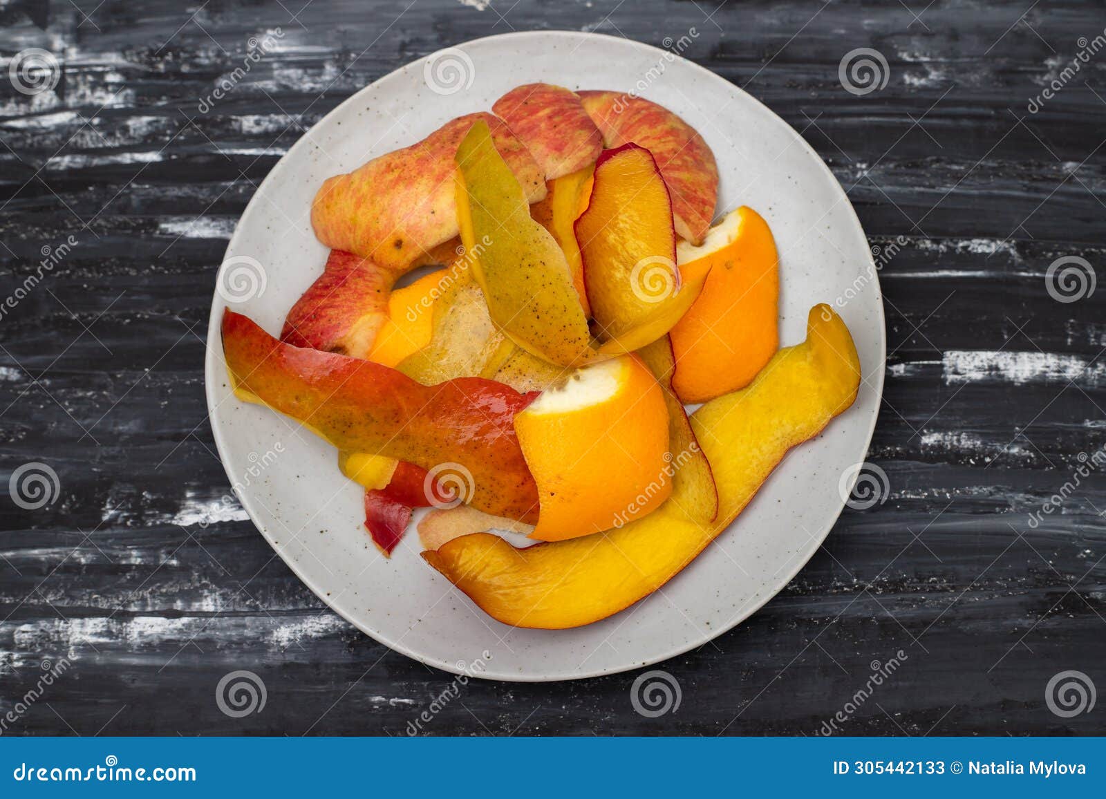Compost Pile Hill of Kitchen Scraps on Plate Stock Image - Image of ...