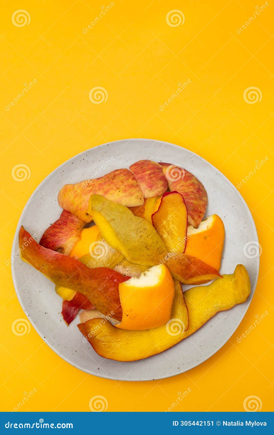 Compost Pile Hill of Kitchen Scraps on Plate Stock Image - Image of ...