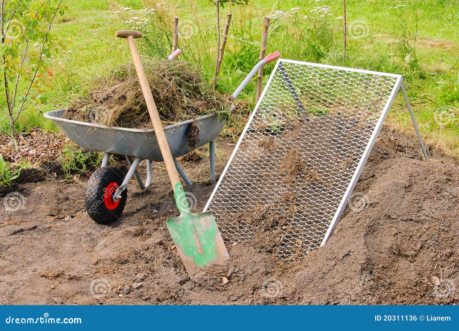 Compost pile sieve stock photo. Image of biological, topsoil - 20311136