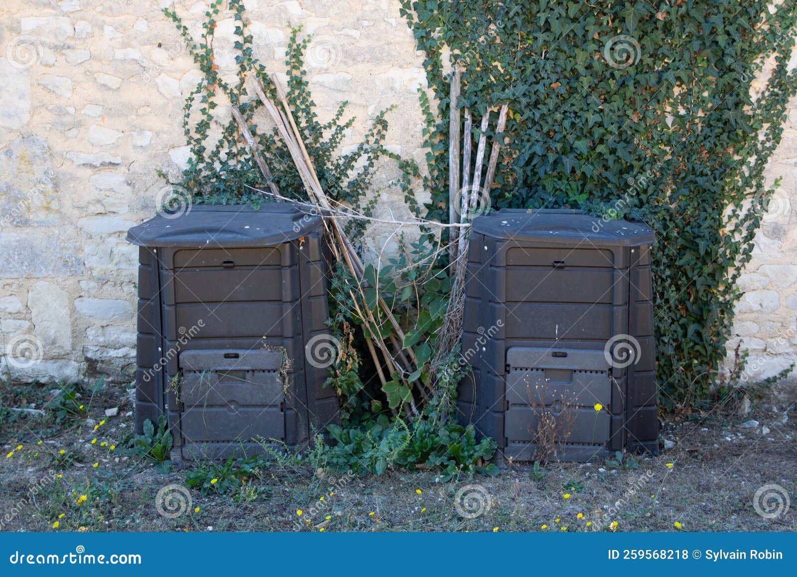 Compost Recycled Plastic Duo Composter at the Bottom of the Garden ...