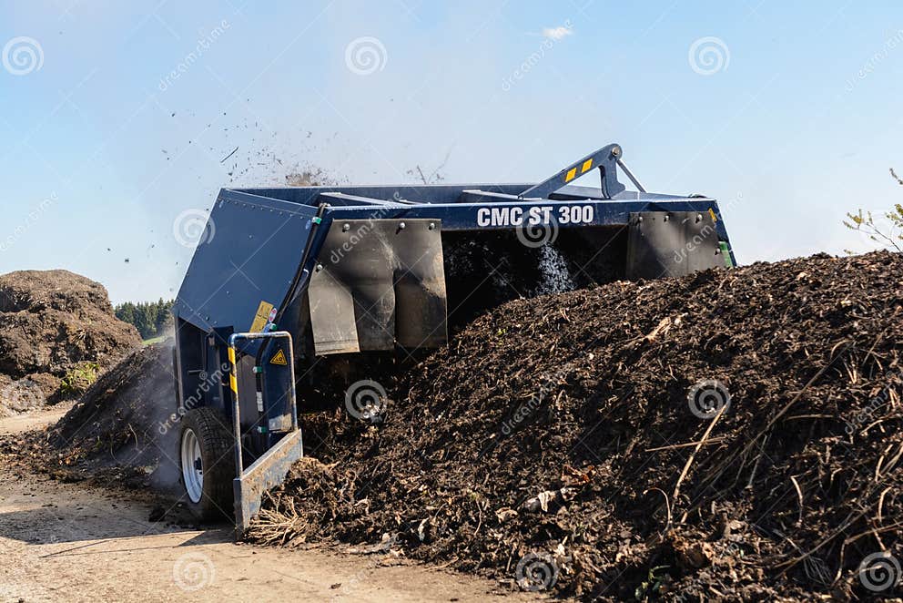 Compost Turners in Compost Heap Editorial Stock Image - Image of turn ...