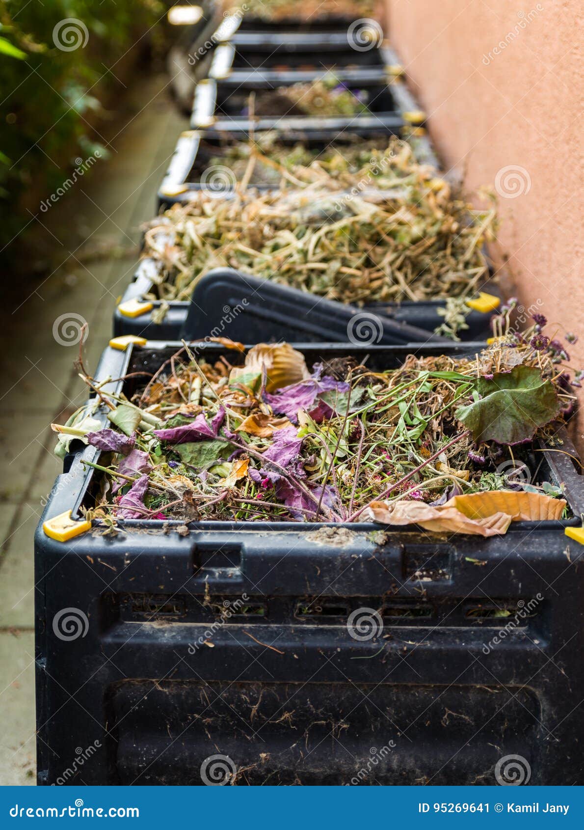 Compost,waste in bin. stock image. Image of heap, kitchen - 95269641