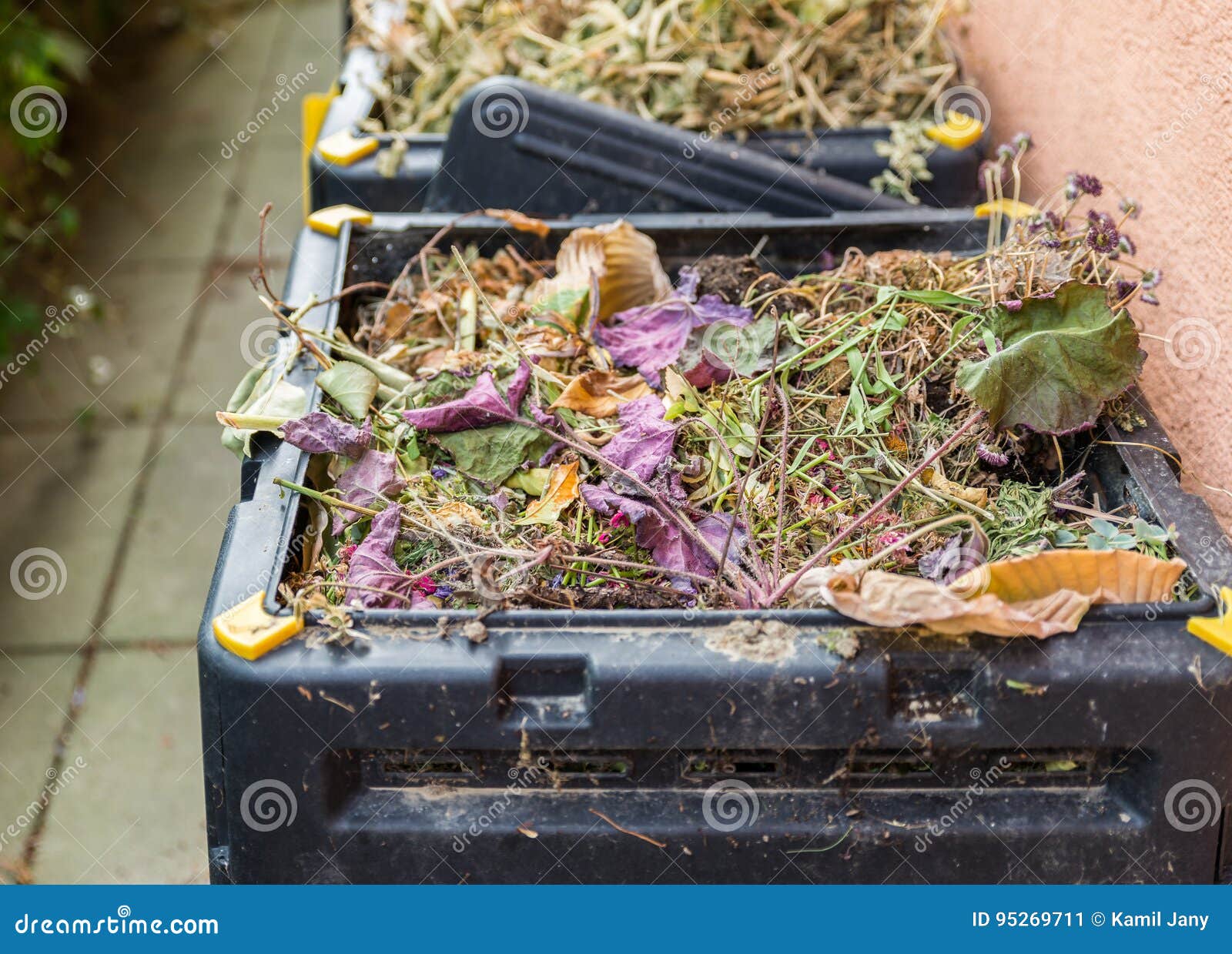 Compost,waste in bin. stock image. Image of household - 95269711